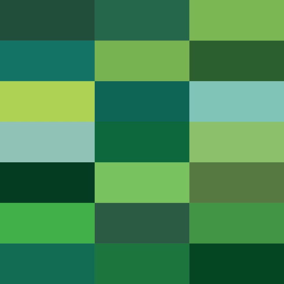 Color Chart Green Shades