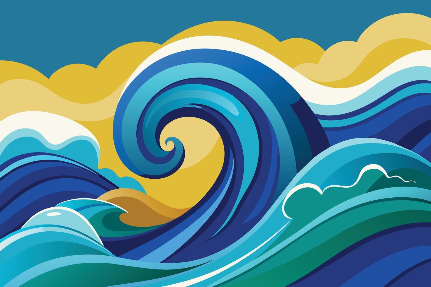 Abstract waves symbolizing fluidity and adaptability 54688272 Vector ... Abstract waves symbolizing fluidity and adaptability 54688272 Vector ...