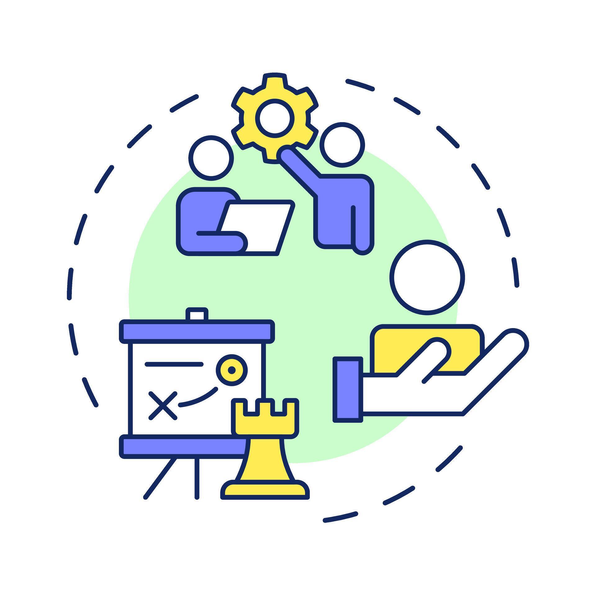 Onboarding multi color concept icon. Integrating new employee into team ...