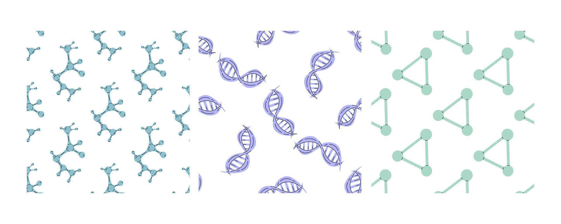 Seamless patterns with molecules, DNA strands, and geometric ...