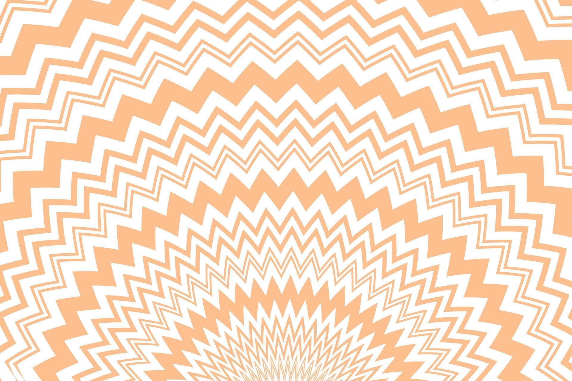 Simple Abstract Peach Color Round Zig Zag Pattern Of A Zigzag Design In