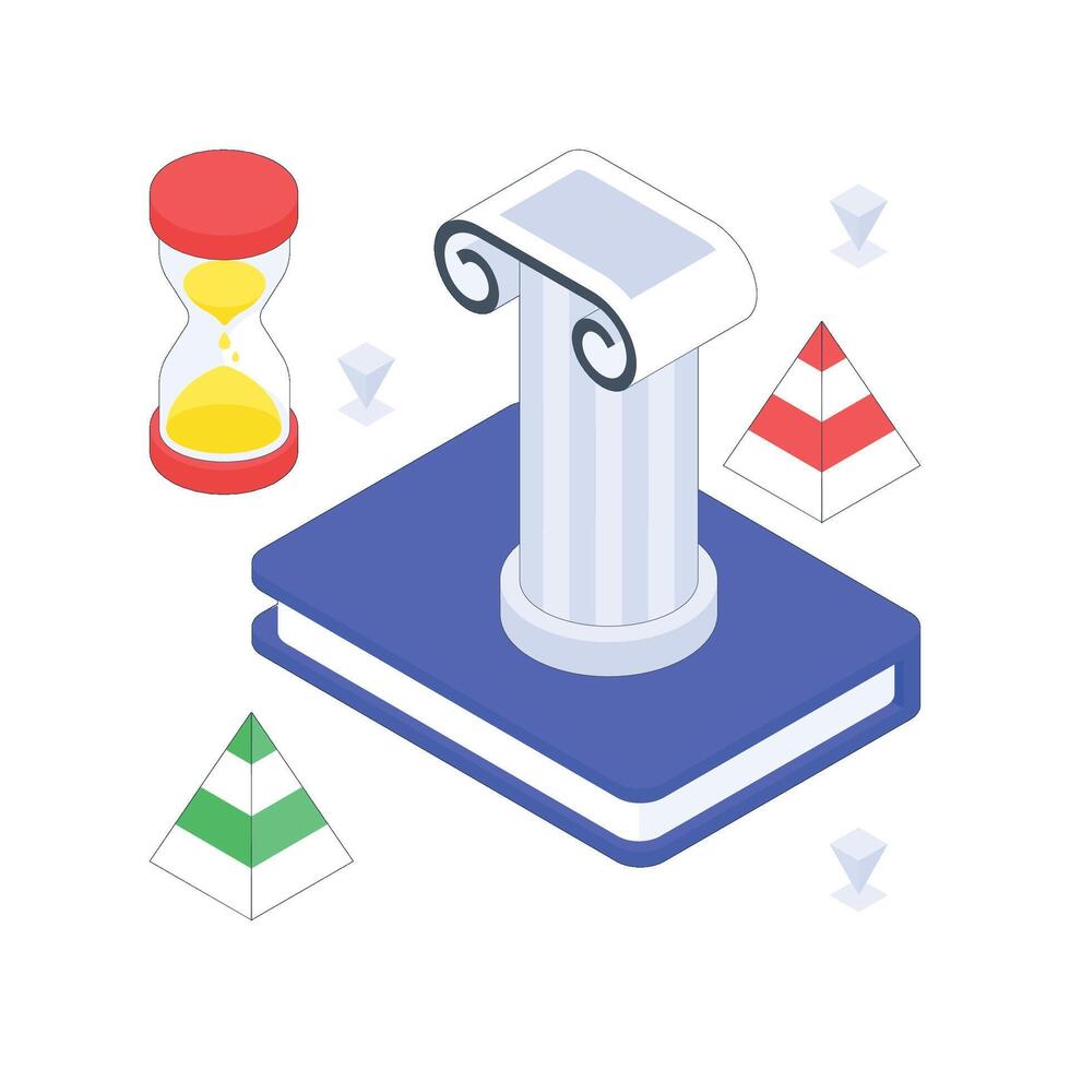 History isometric Colored illustration 54706530 Vector Art at Vecteezy