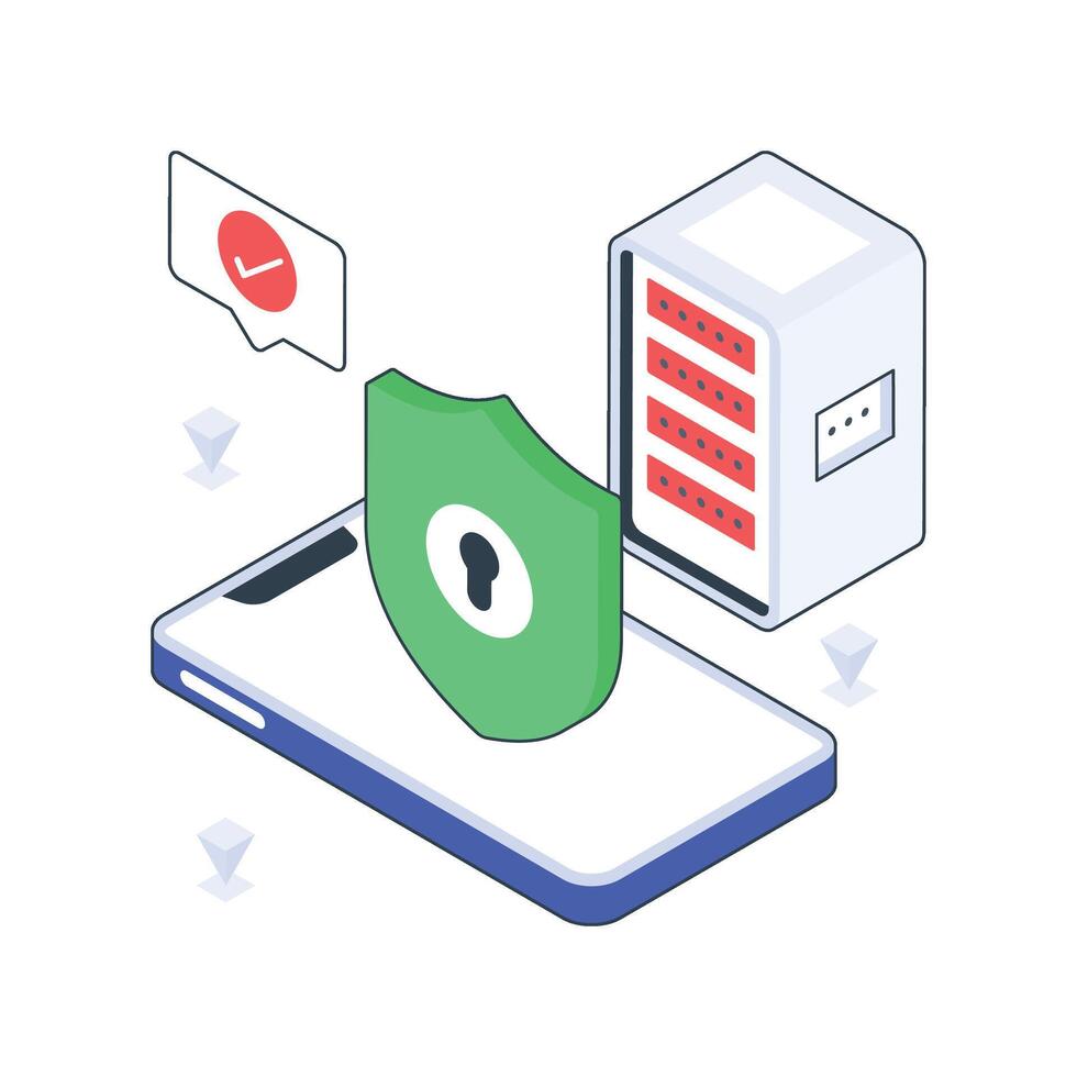 Secure Server Isometric Colored Illustration 54706803 Vector Art At Vecteezy