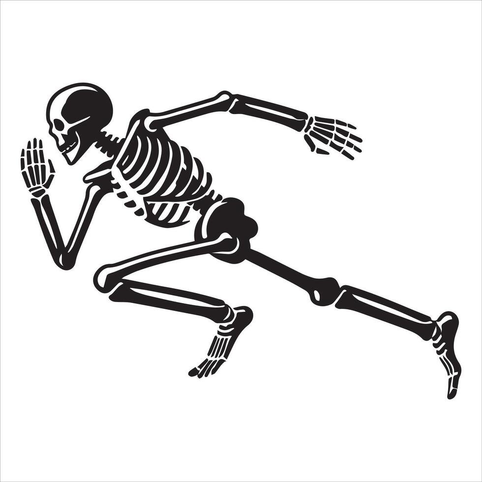 Eerie Running Skeleton Clipart 54707210 Vector Art at Vecteezy
