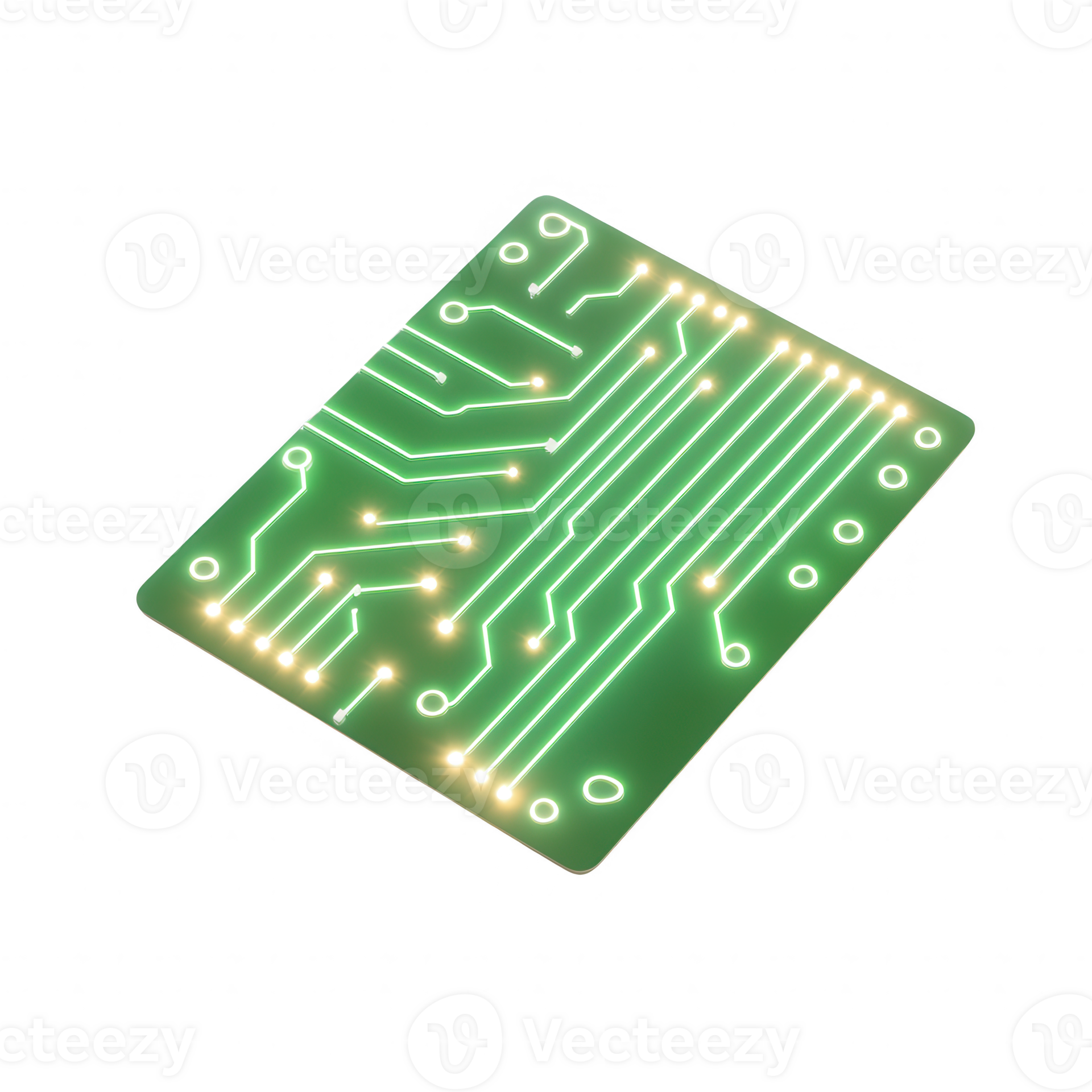 A Glowing Circuit Board Design Showcasing Intricate Electronic Pathways 54712010 Png