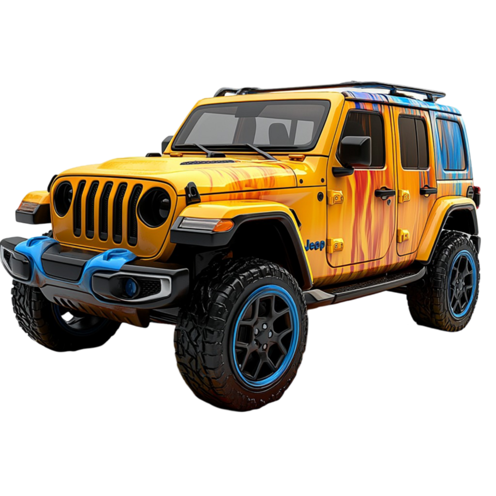 Yellow Jeep Front Angle 54715246 PNG