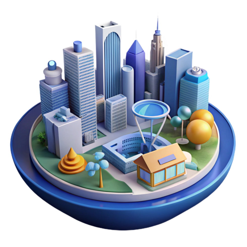 Modern Cityscape Architectural Wonders in Miniature 54716031 PNG