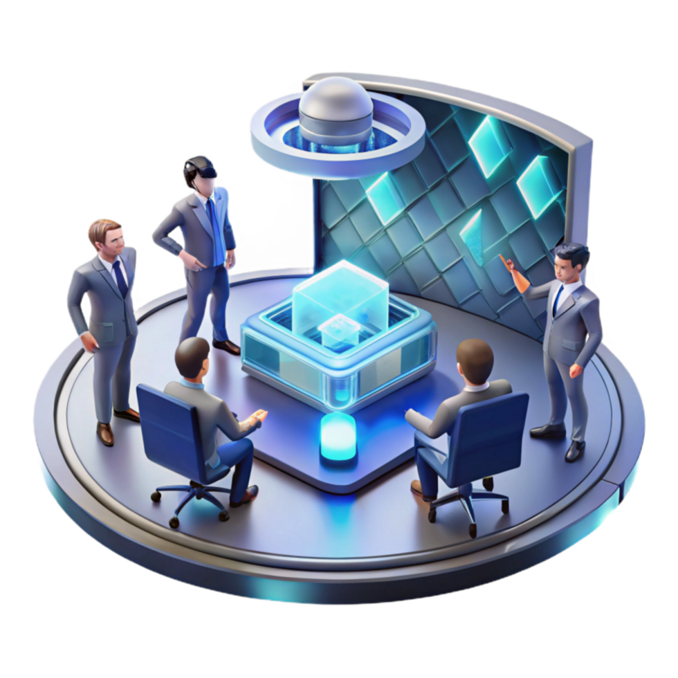 Virtual Collaboration Immersive Meeting Space Technology 54716071 PNG