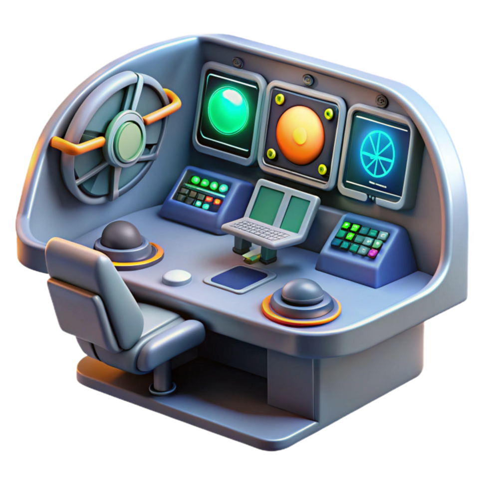 Futuristic Control Panel 3d Render Of Advanced Technology Console