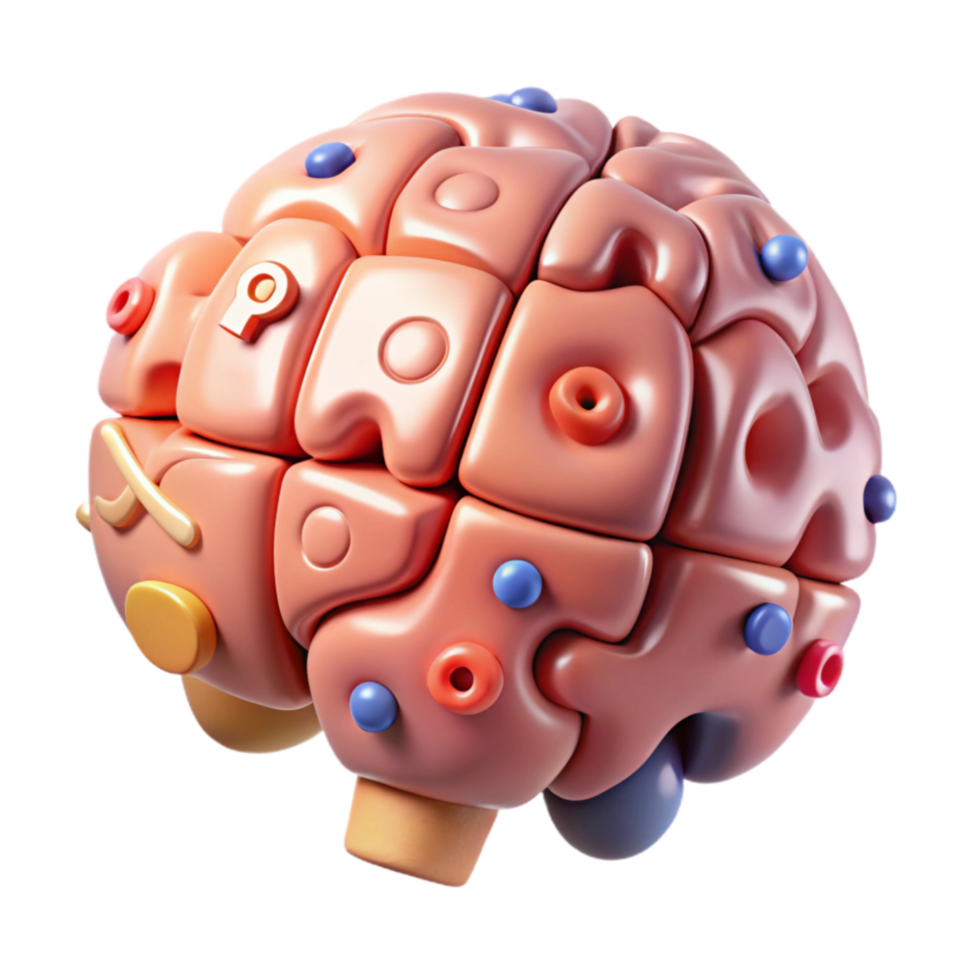 Abstract Brain Puzzle Cognitive Function Neural Pathways 54716658 Png