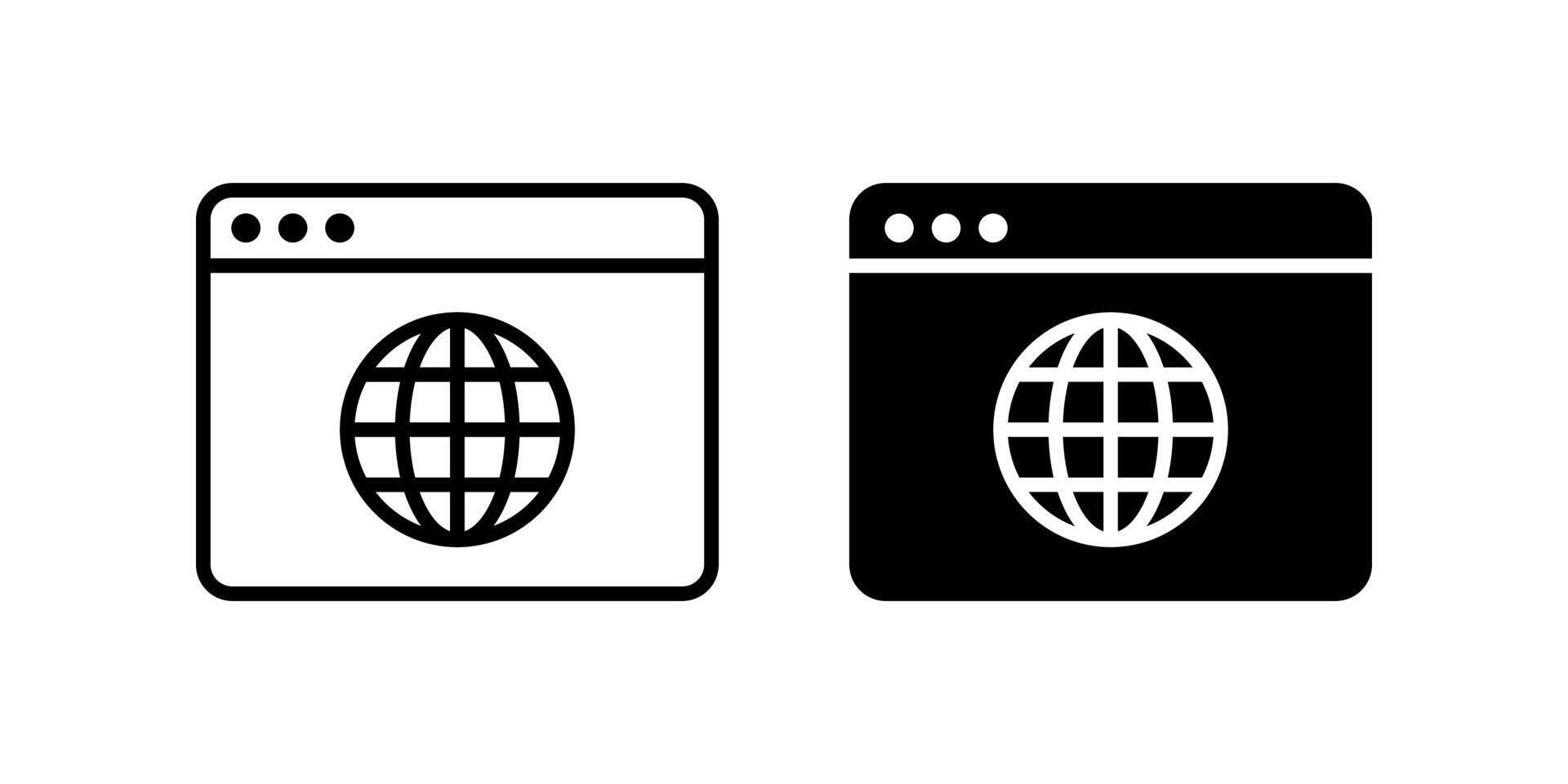 Browser Icon Set. for mobile concept and web design. 54745055 Vector ...