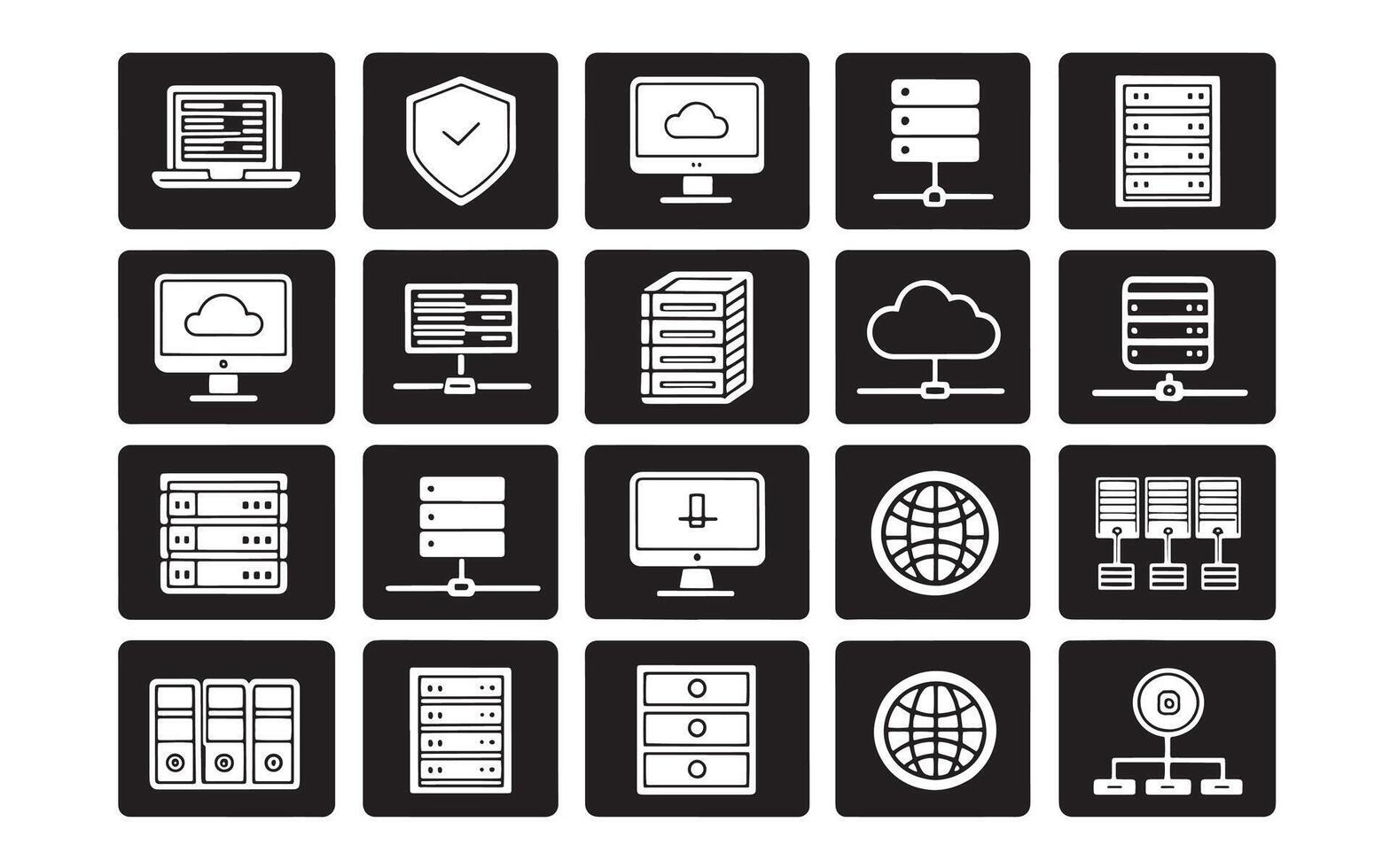 Modern Cloud Computing and Data Center Icons for Digital Use 54751953 ...