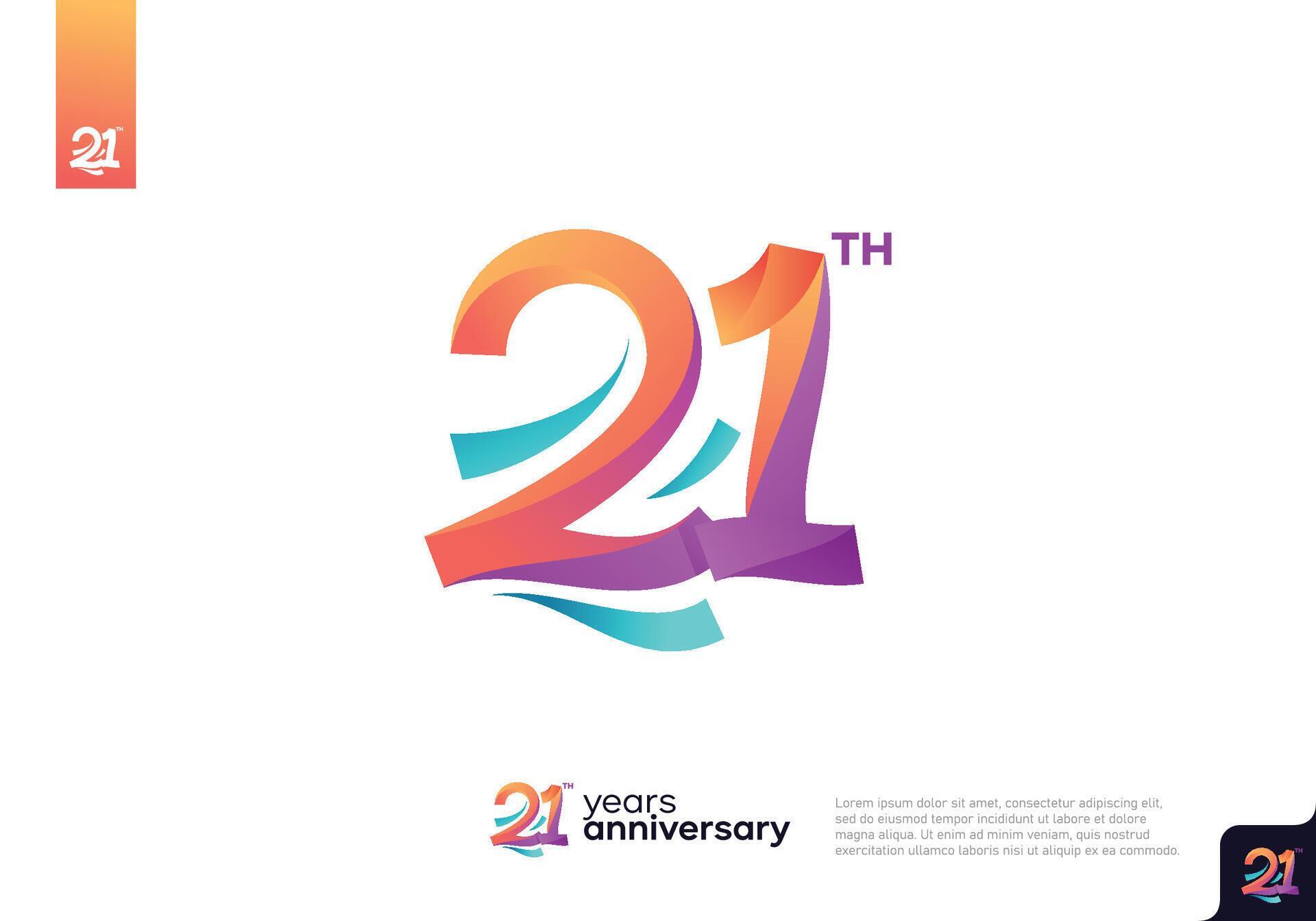 Number 21 logo icon design, 21st birthday logo number, anniversary 21 54760277 Vector Art at ...
