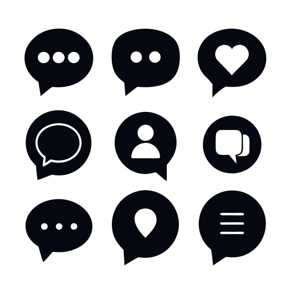 Speech Bubble Icons 54760809 Vector Art at Vecteezy