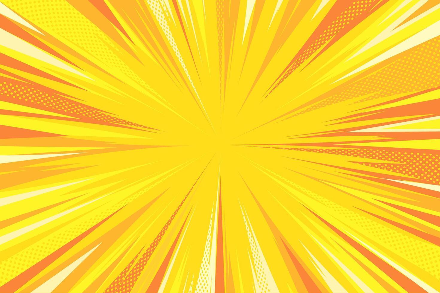 Yellow Comic Style Background. Modern creative pop art rays halftone ... Yellow Comic Style Background. Modern creative pop art rays halftone ...
