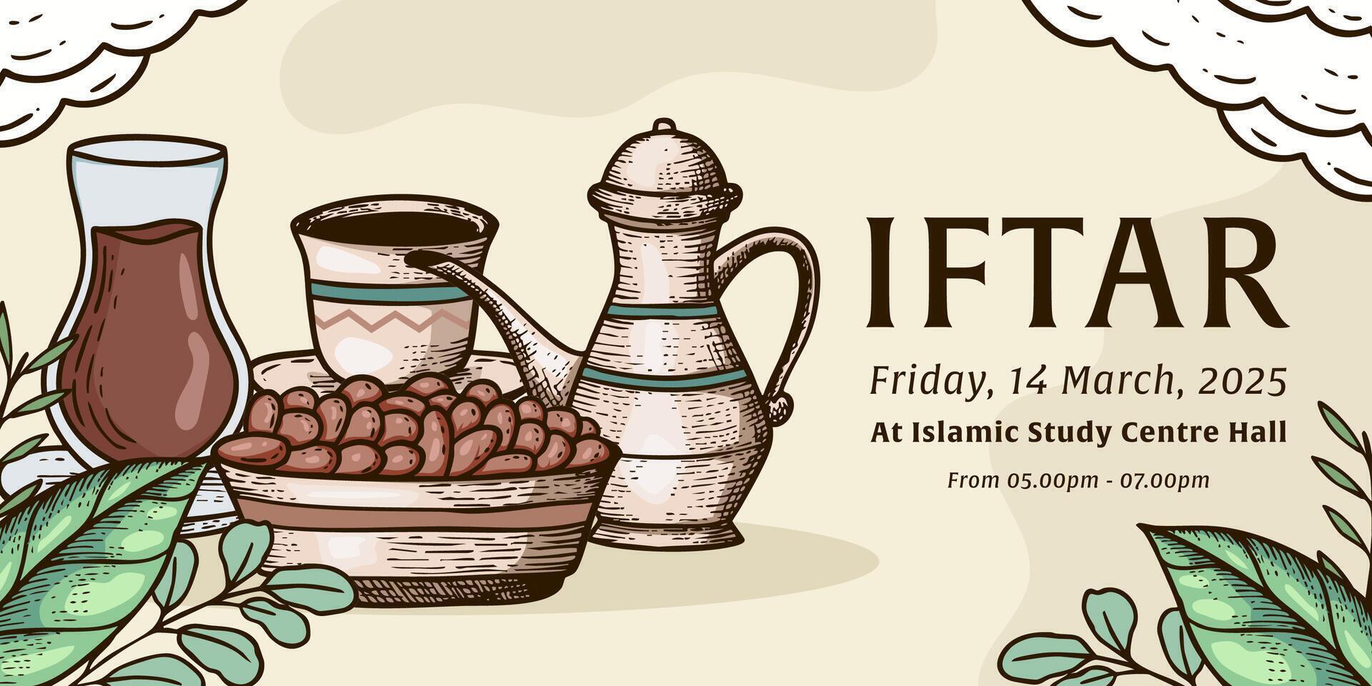 hand drawn ramadan iftar horizontal banner illustration 54767771 Vector ... hand drawn ramadan iftar horizontal banner illustration 54767771 Vector ...