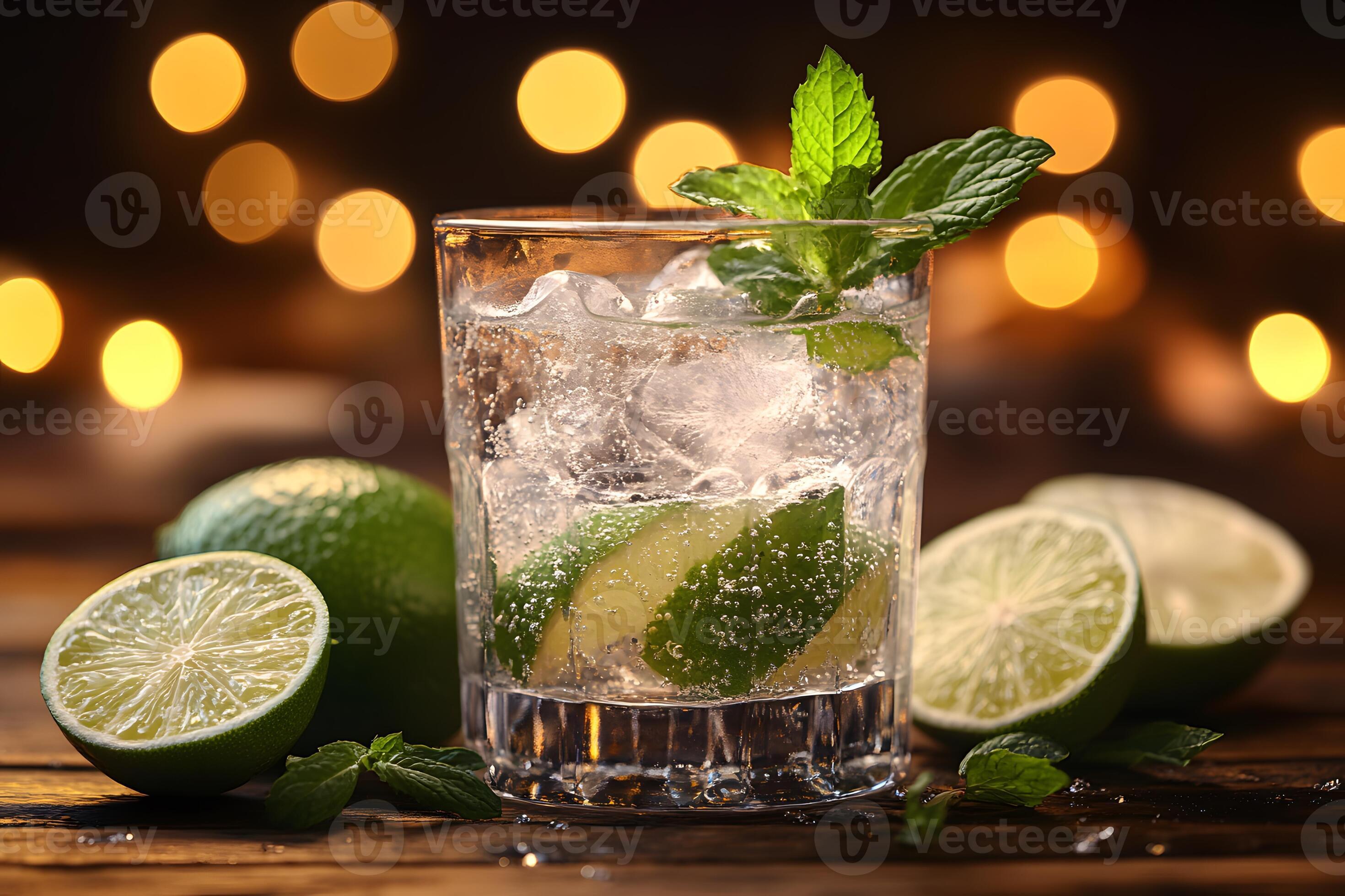 Refreshing Citrus Cocktail with Lime and Mint for Festive Celebrations 54784126 Stock Photo at ...