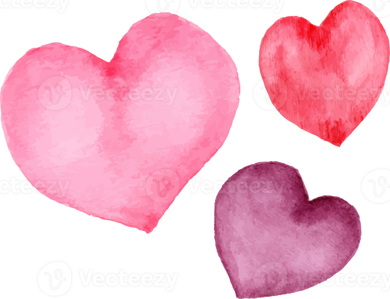 watercolor hearts clip art illustration 54785356 PNG