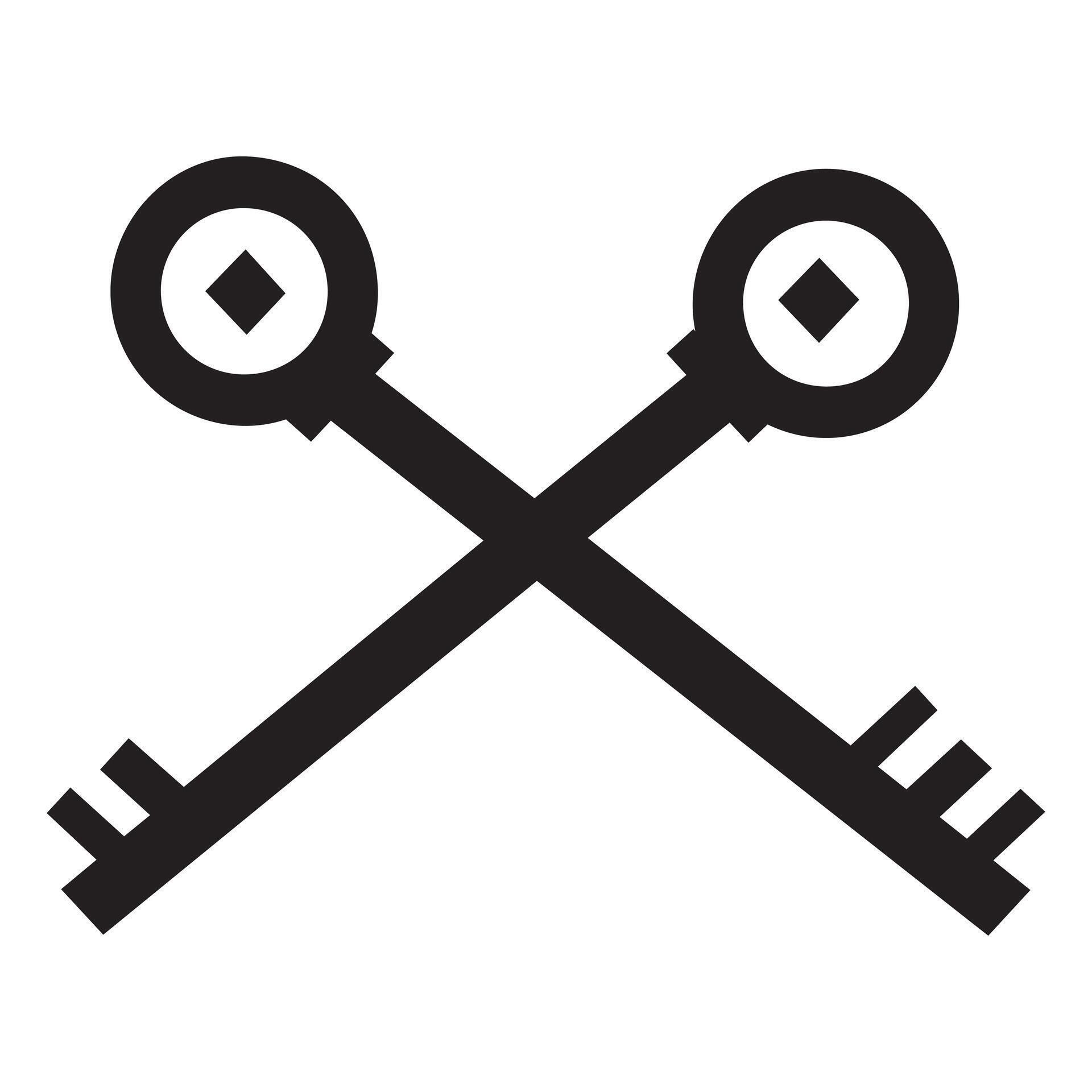 Crossed Key Illustration, Stylish Sacred Geometry Artwork 54788129 ...