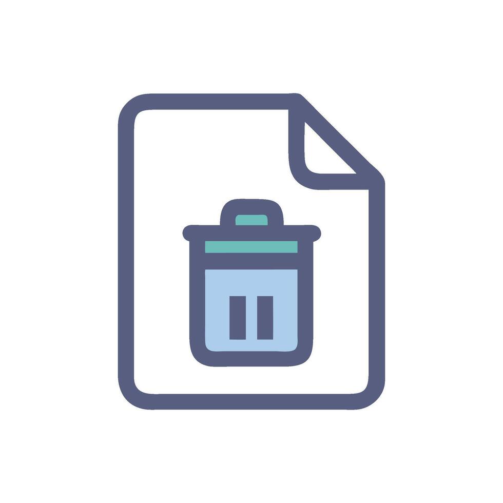 Modern Delete File Icon for Document Control 54794450 Vector Art at ...