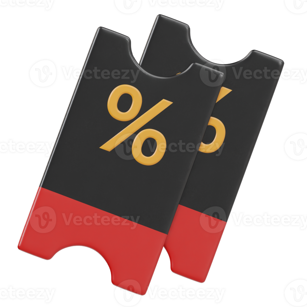 Black Friday Discount 3d Icon Render Illustration 54809151 Png
