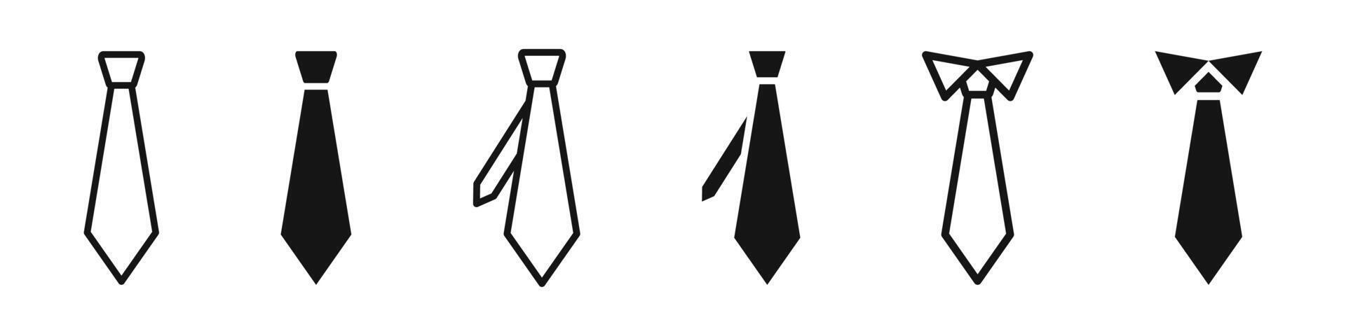 Tie and Bow Tie Icon Set 54813478 Vector Art at Vecteezy