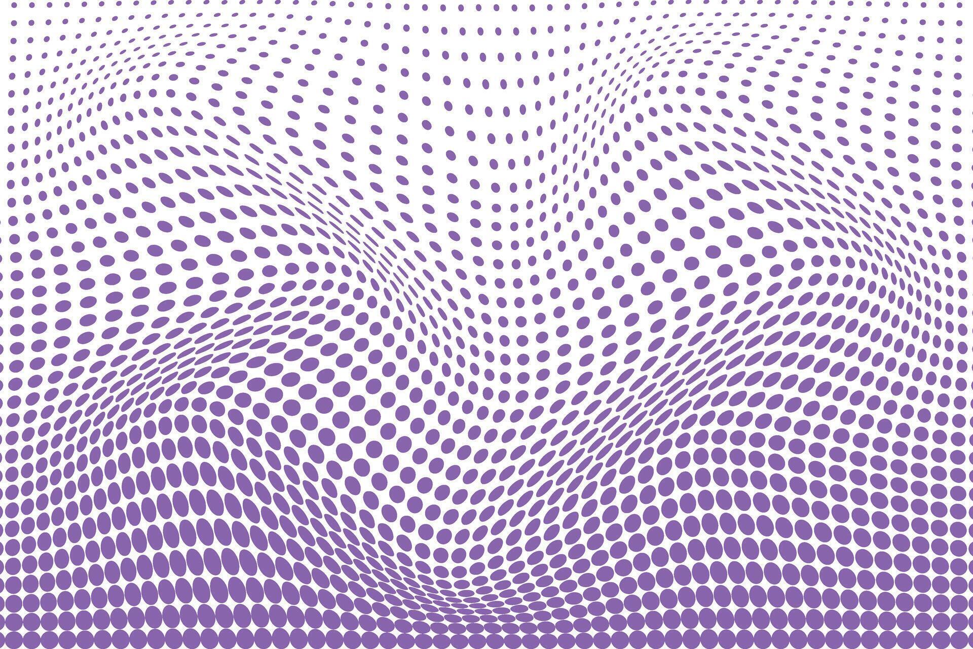 Simple Abstract Violet Color Big To Small Polka Dot Half Tone Wavy Distort Pattern That Can Be