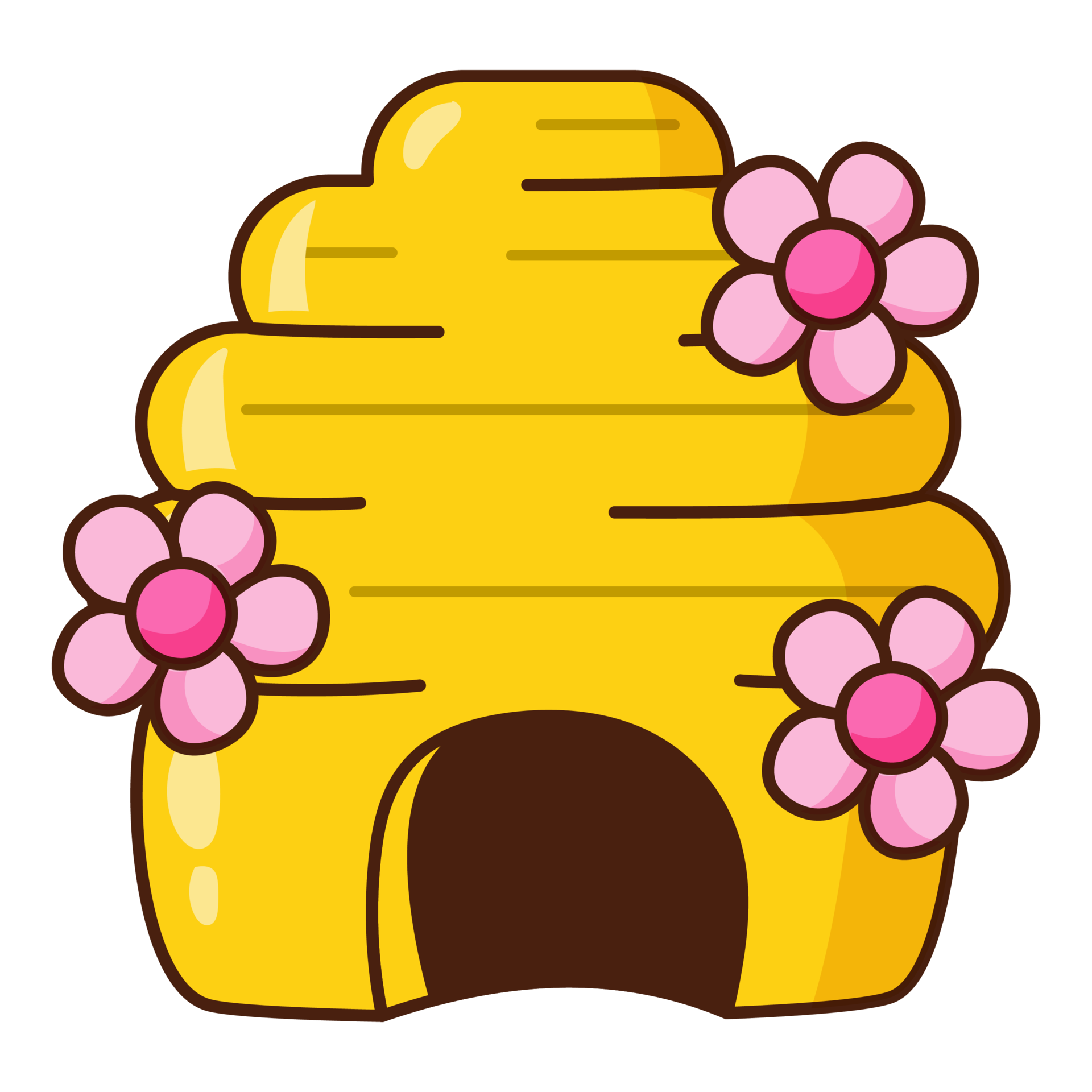 Colorful Cartoon Bee Hive 54845489 PNG