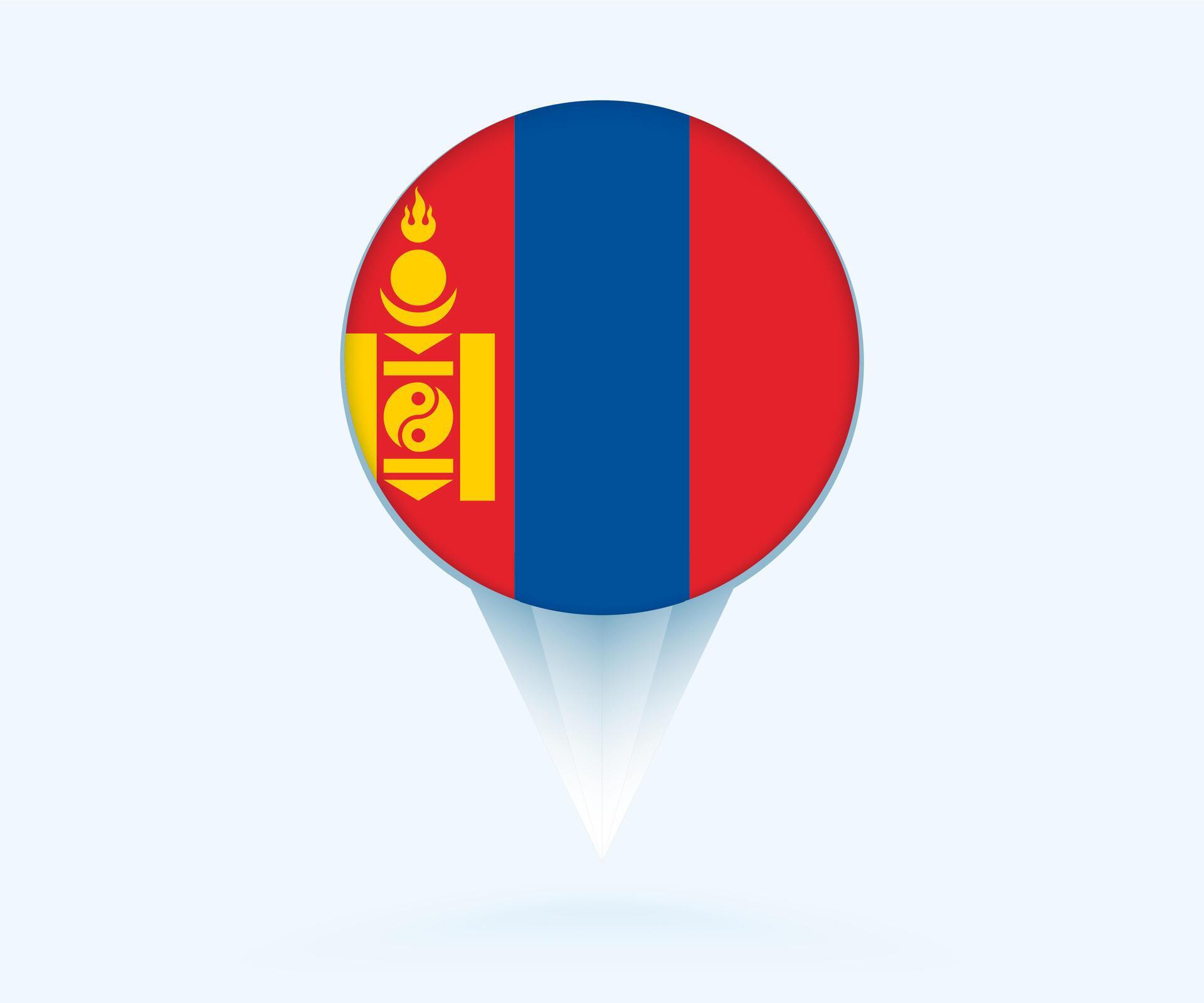 Map pointer with flag of Mongolia. 54870585 Vector Art at Vecteezy