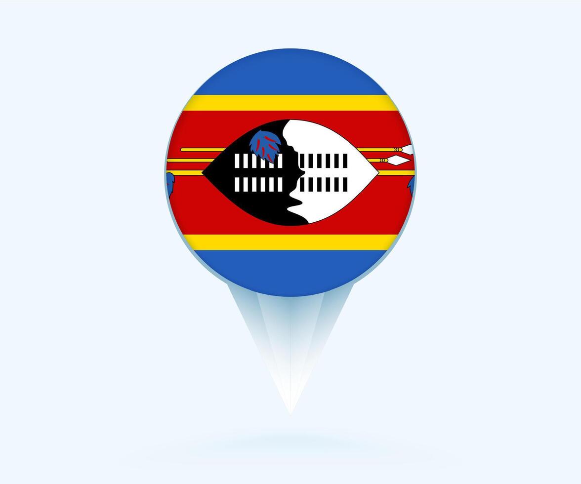 Map pointer with flag of Swaziland. 54870587 Vector Art at Vecteezy