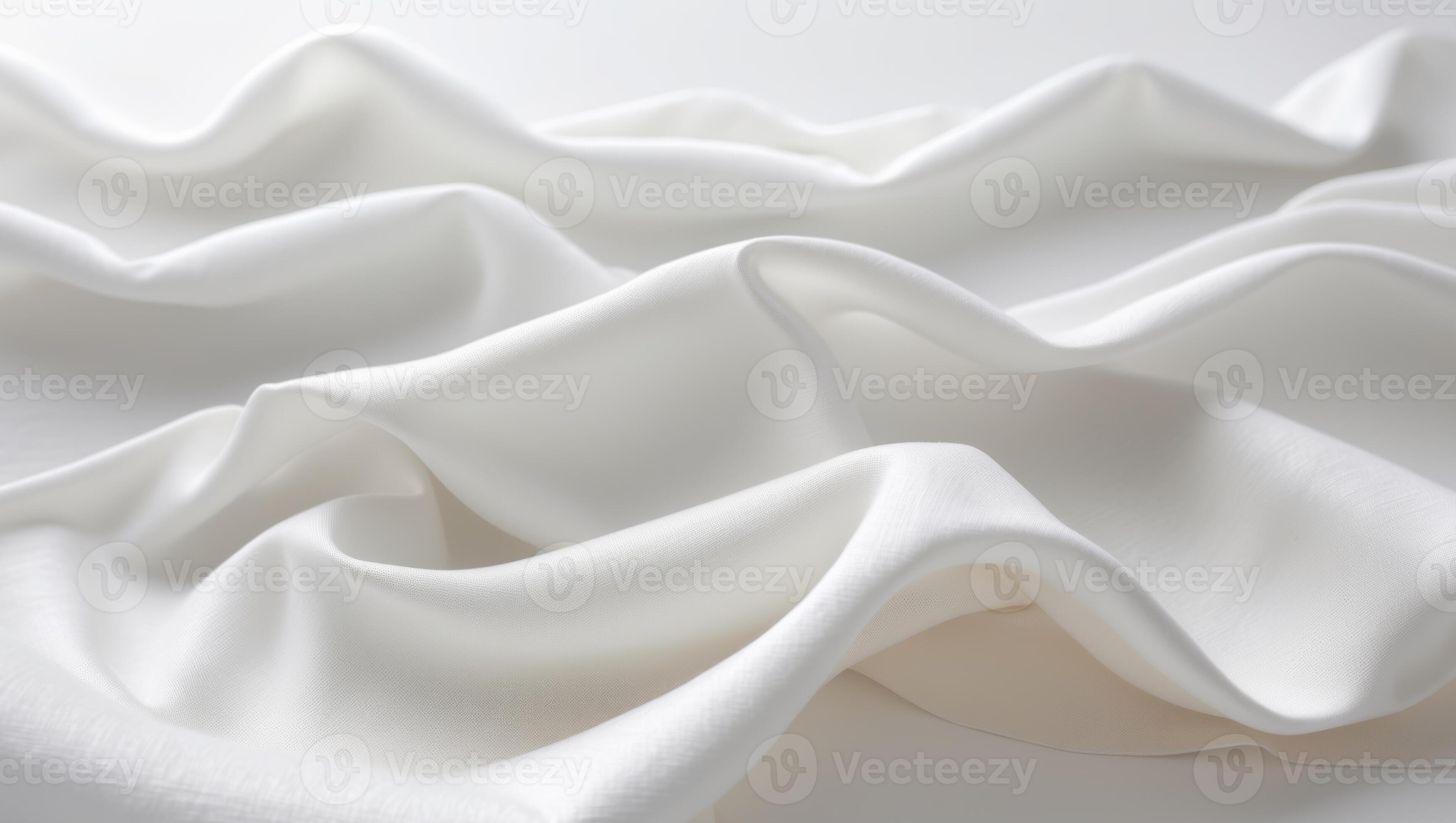 Abstract White Fabric Waves Creating A Dynamic And Flowing Visual Textureabstract White Fabric