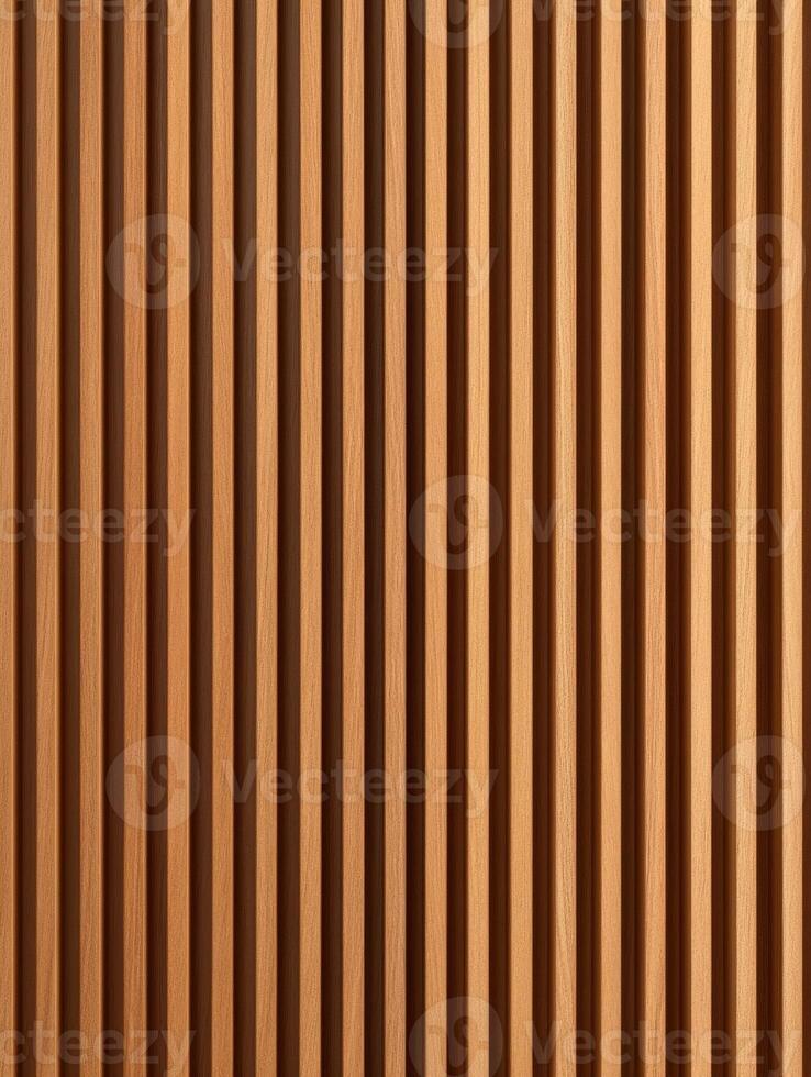 Wooden wall with vertical slats in warm tones creating a modern texture ...