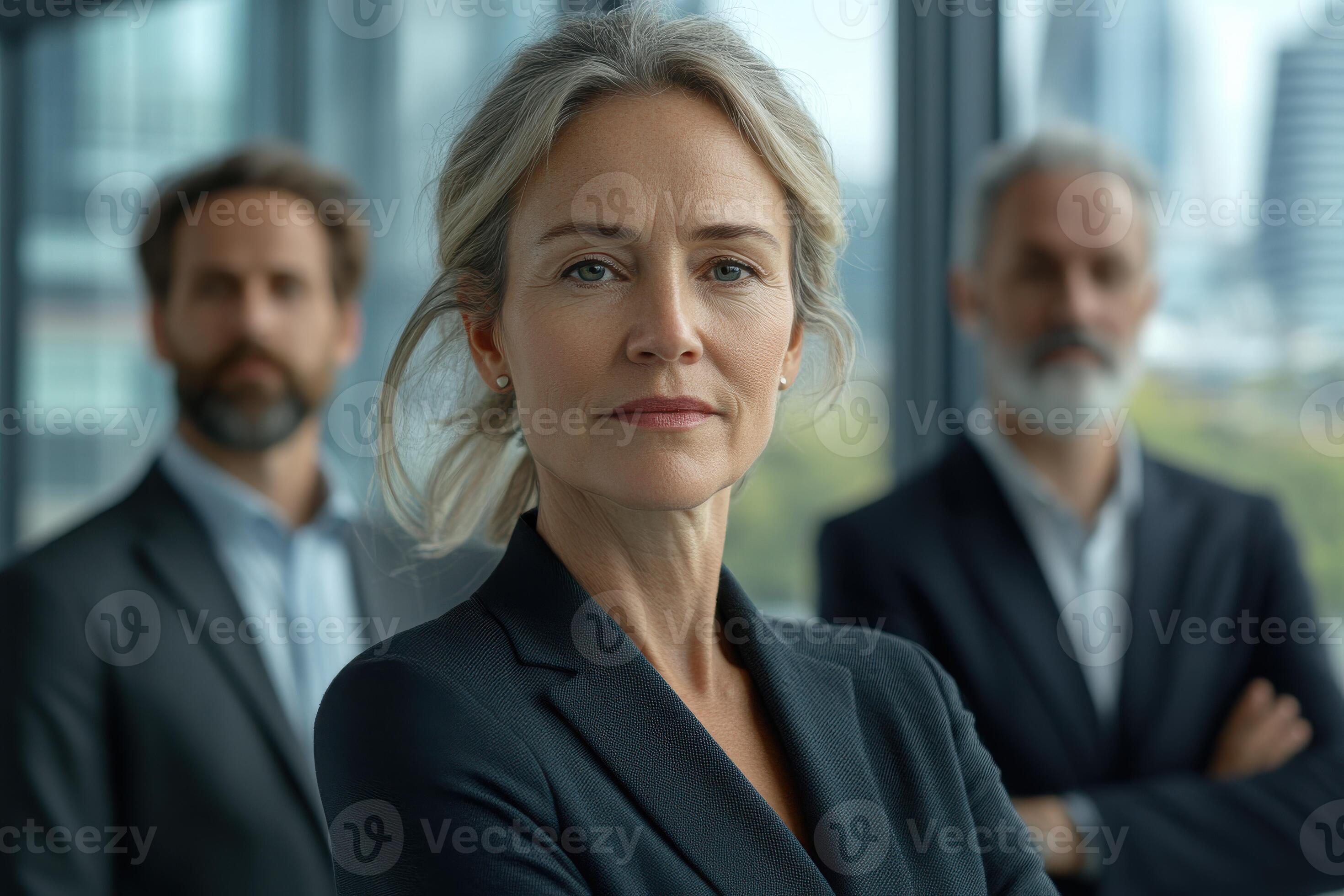 Dynamic And Focused Business Team Strategizing For Success In A