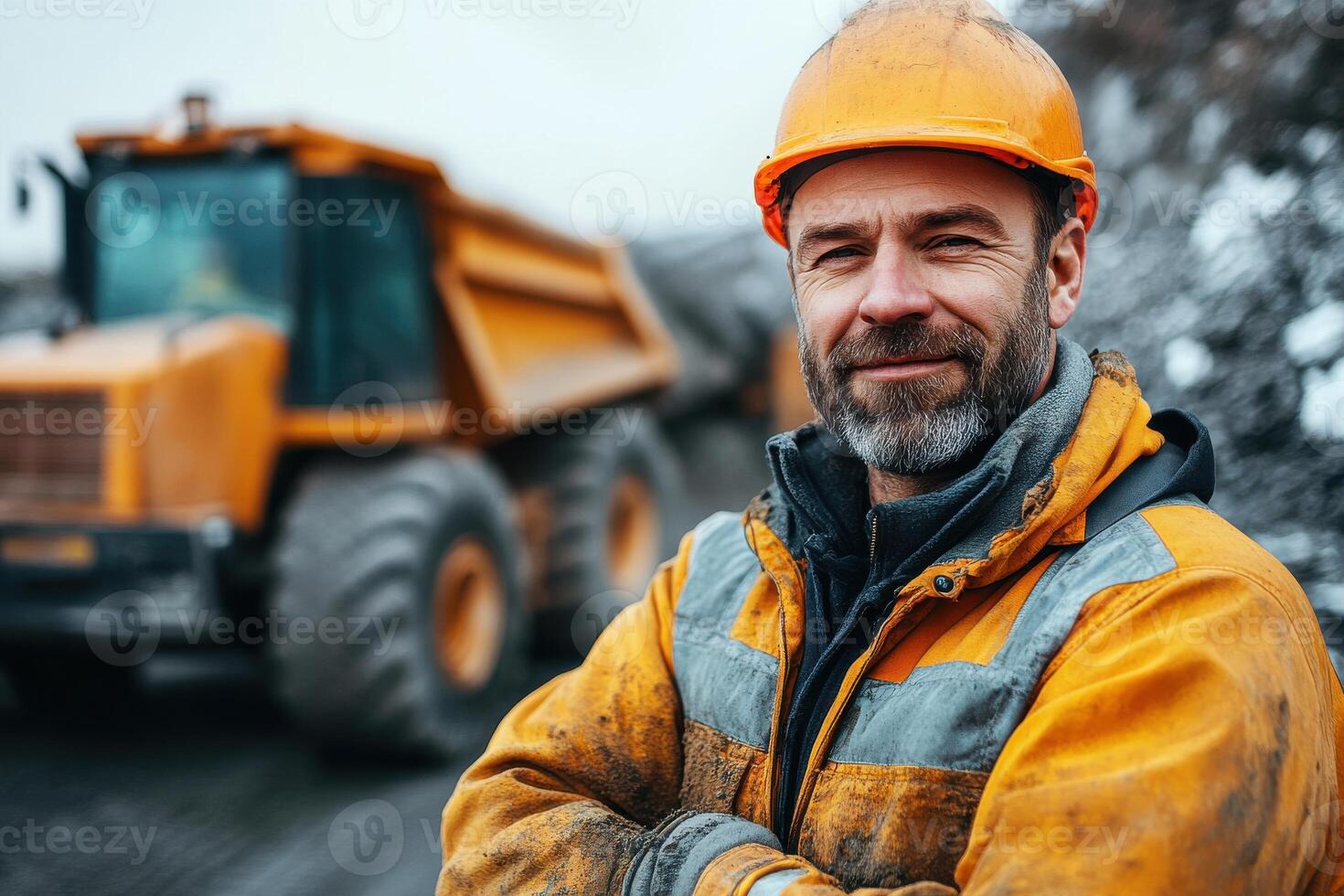Heavy Equipment and Workers Collaborating in Open Pit Mine Operations 54903170 Stock Photo at ...