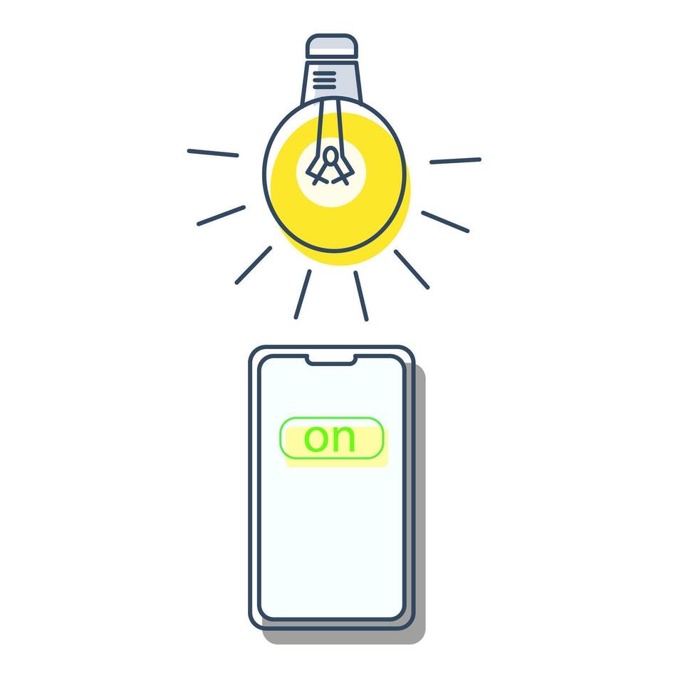 Controlling or turning on a light bulb using a smartphone, is relevant ...