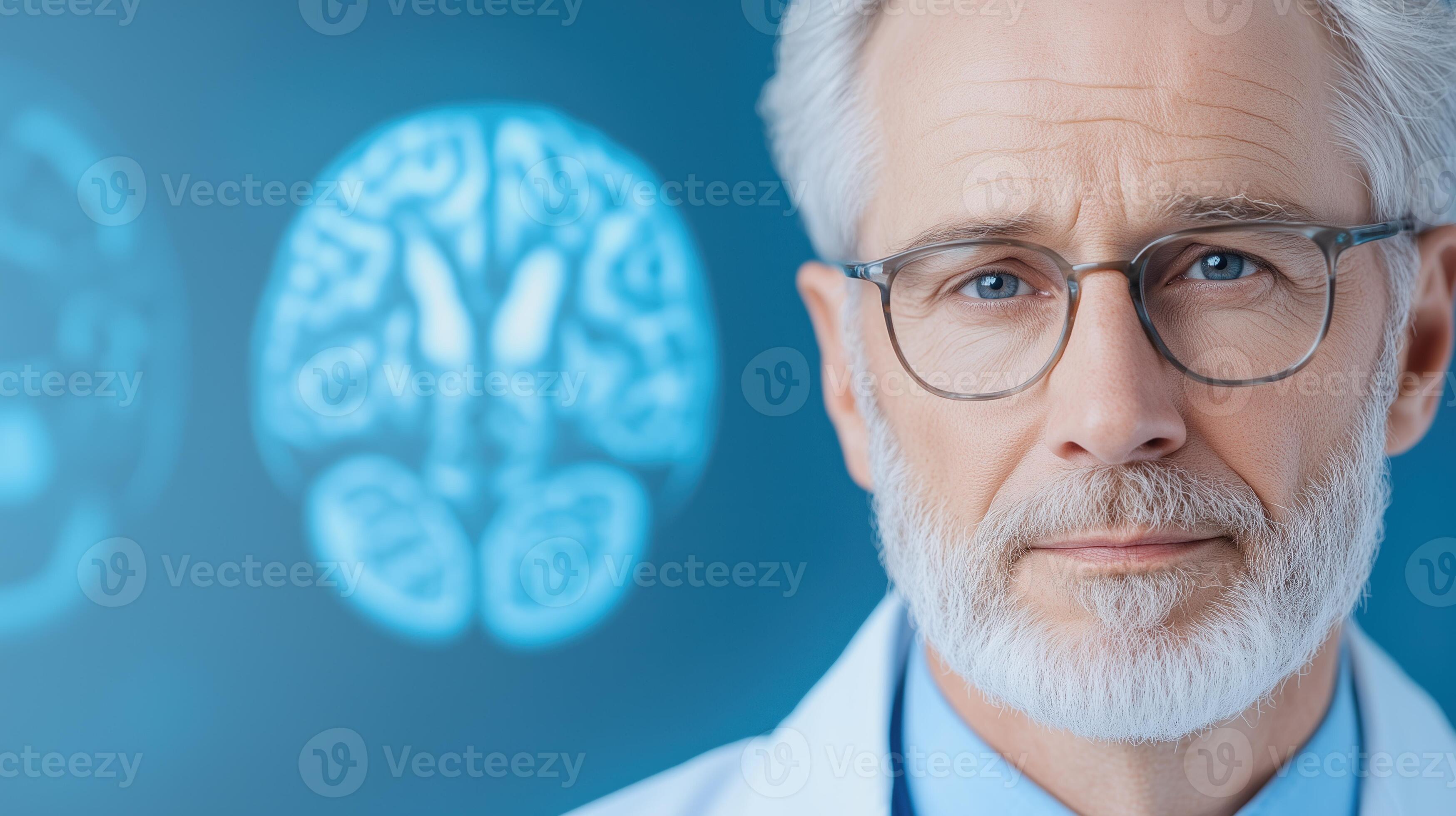 Focused Doctor Analyzing Brain MRI Scans in Laboratory Setting with ... Focused Doctor Analyzing Brain MRI Scans in Laboratory Setting with ...