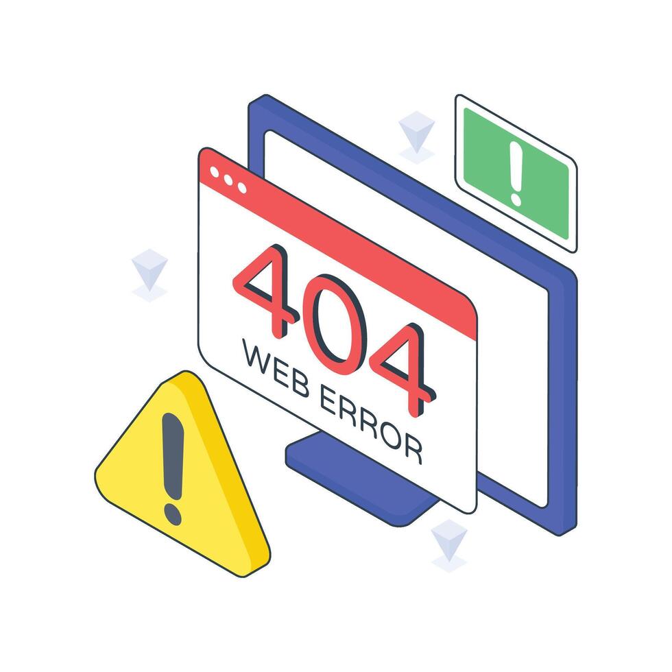 Web Error isometric Colored illustration 54919937 Vector Art at Vecteezy