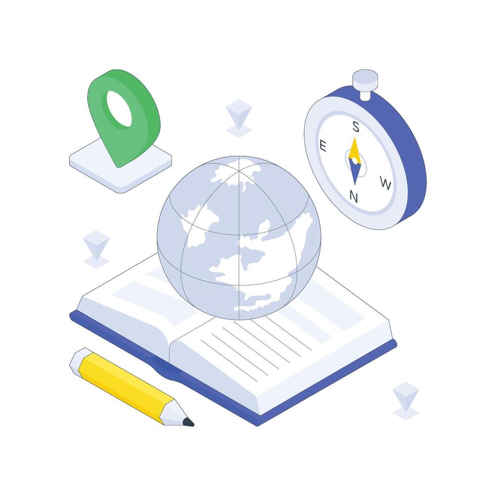 Geography isometric Colored illustration 54920095 Vector Art at Vecteezy