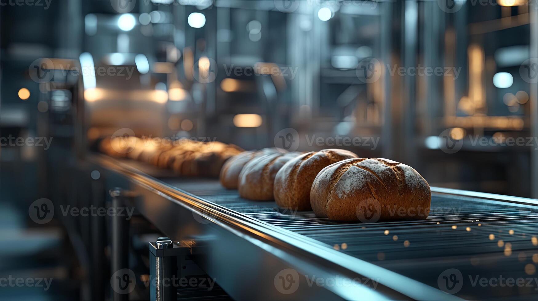 Industrial Bread Production Line - Automated Bakery Process 54927785 Stock Photo at Vecteezy