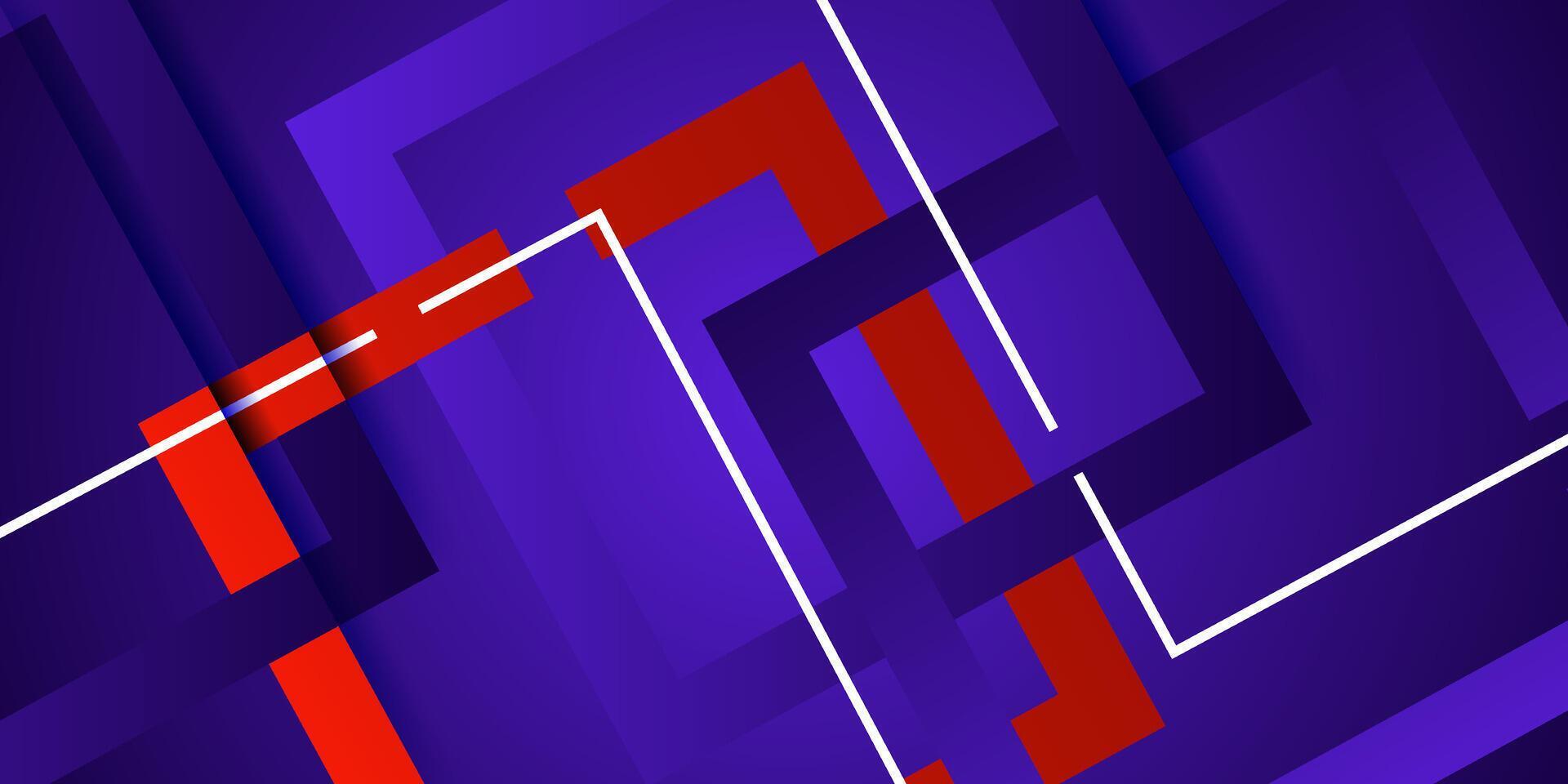 Abstract overlapping square pattern with red and blue gradient geometric background. Cool ...