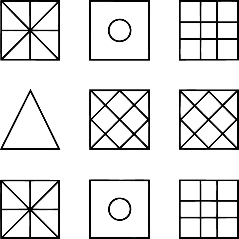 Geometric Shapes Squares, Triangles, Grids, and Circles Patterns 54937022 Vector Art at Vecteezy