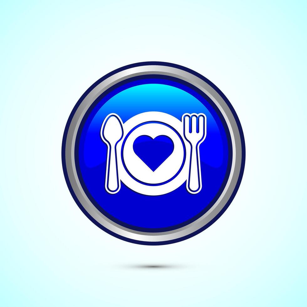 Healthy eating icon design illustration. Healthy food sign symbol. Blue ...
