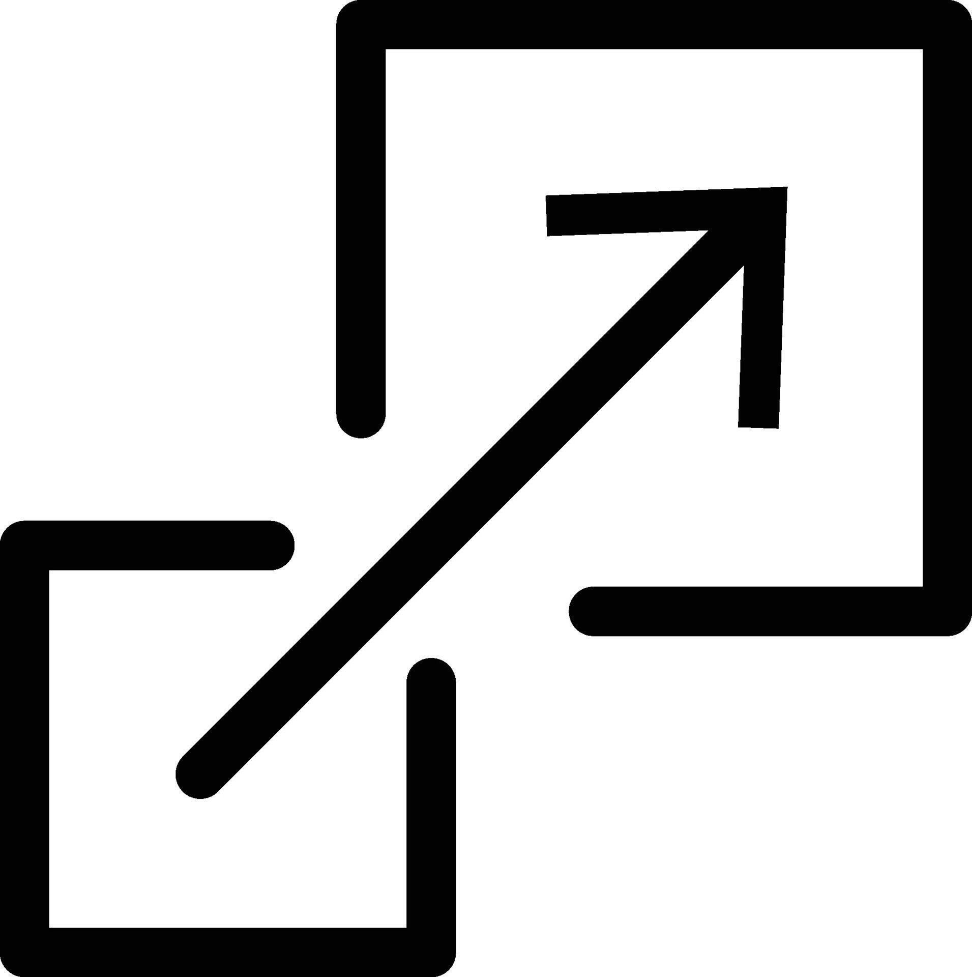 Scalable icon. Scalability outline symbol. Resize, enlarge, full screen, maximize concept ...