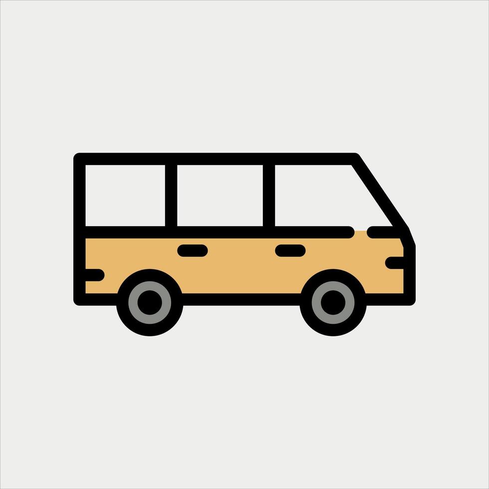 diseño ilustración gráfico de mpv coche icono con línea y color estilo. adecuado para ui, móvil ...