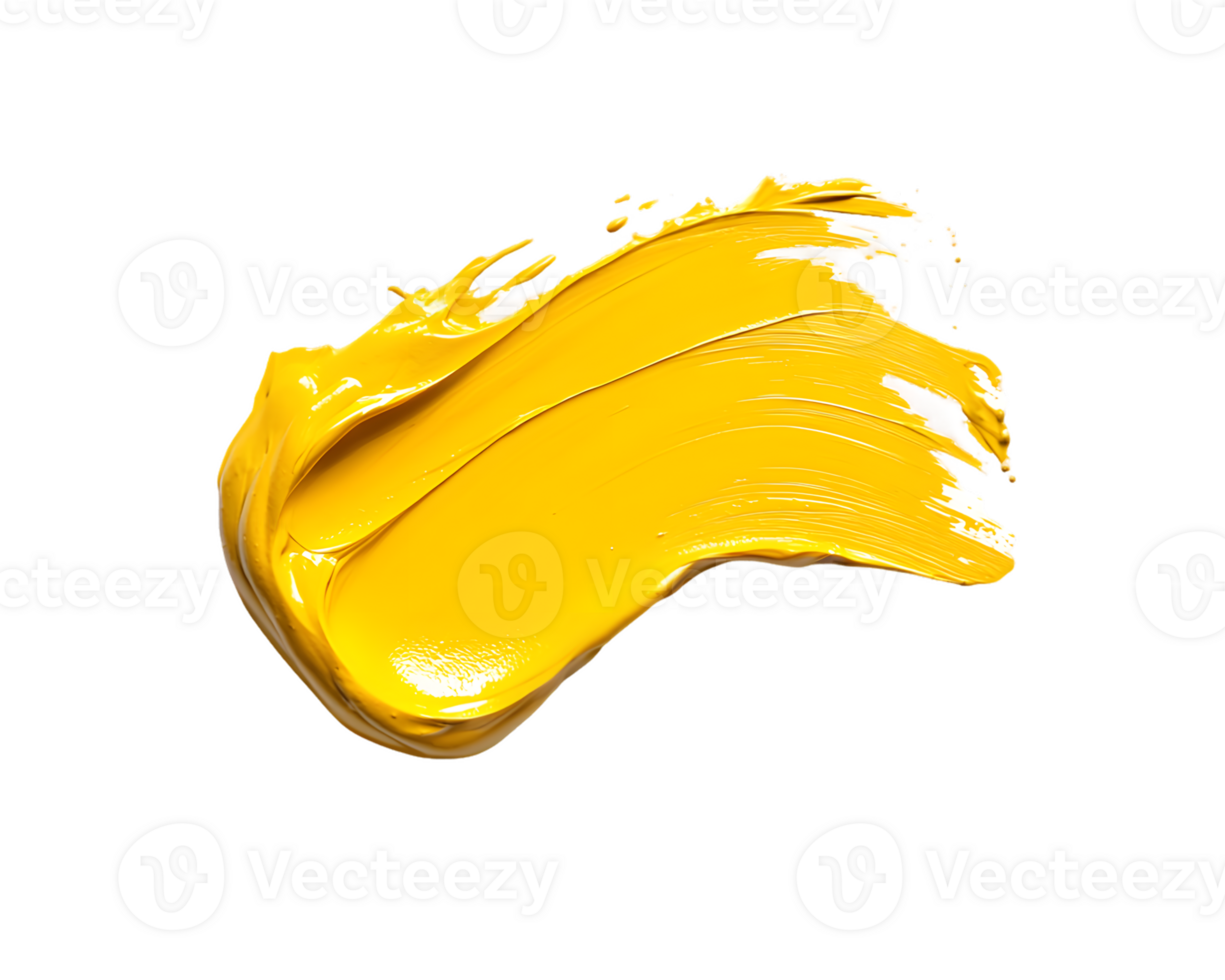 Yellow Paint Stroke 54950129 PNG