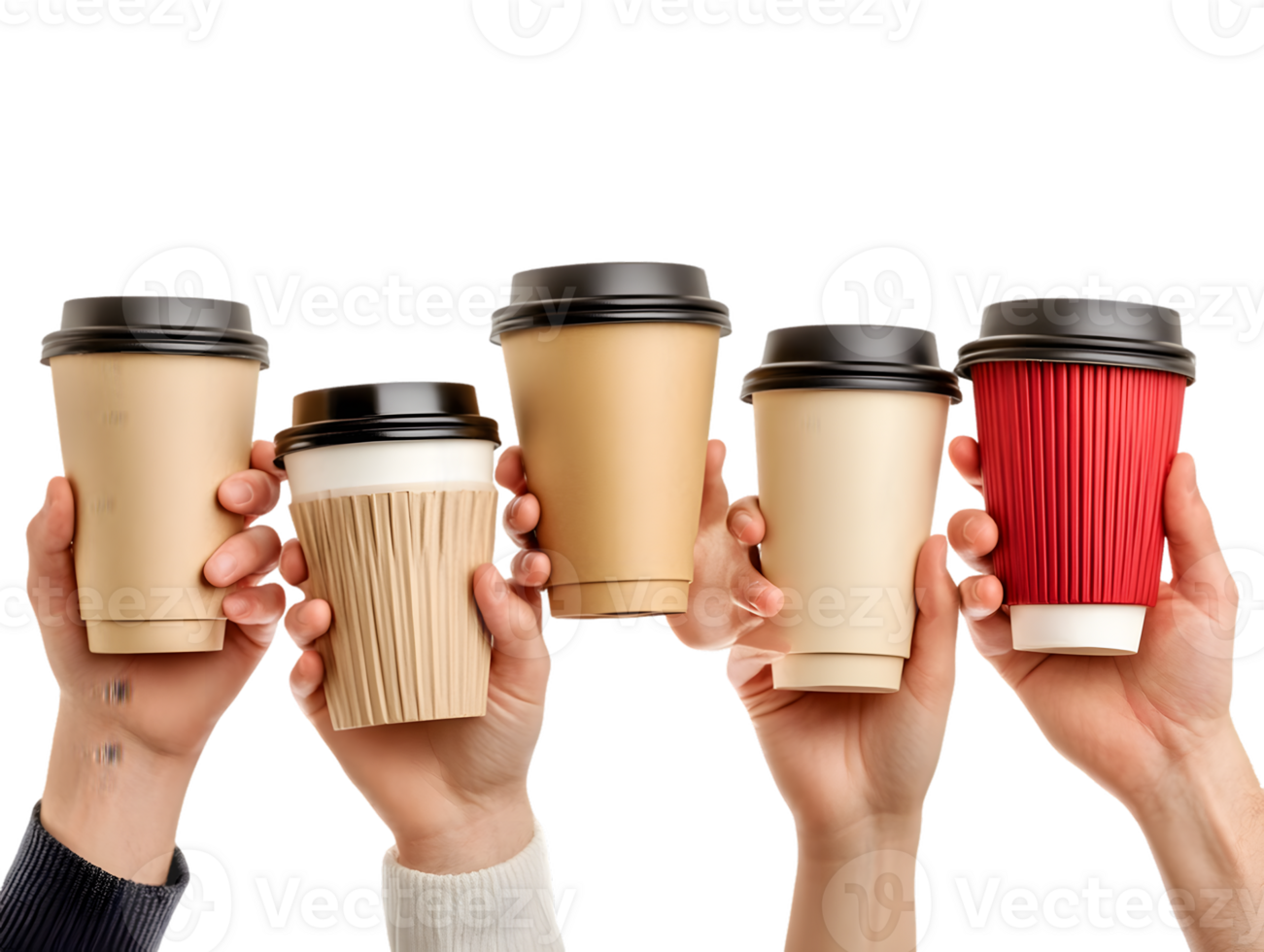 5 Hands Holding Coffee Cups 54951271 PNG 5 Hands Holding Coffee Cups 54951271 PNG