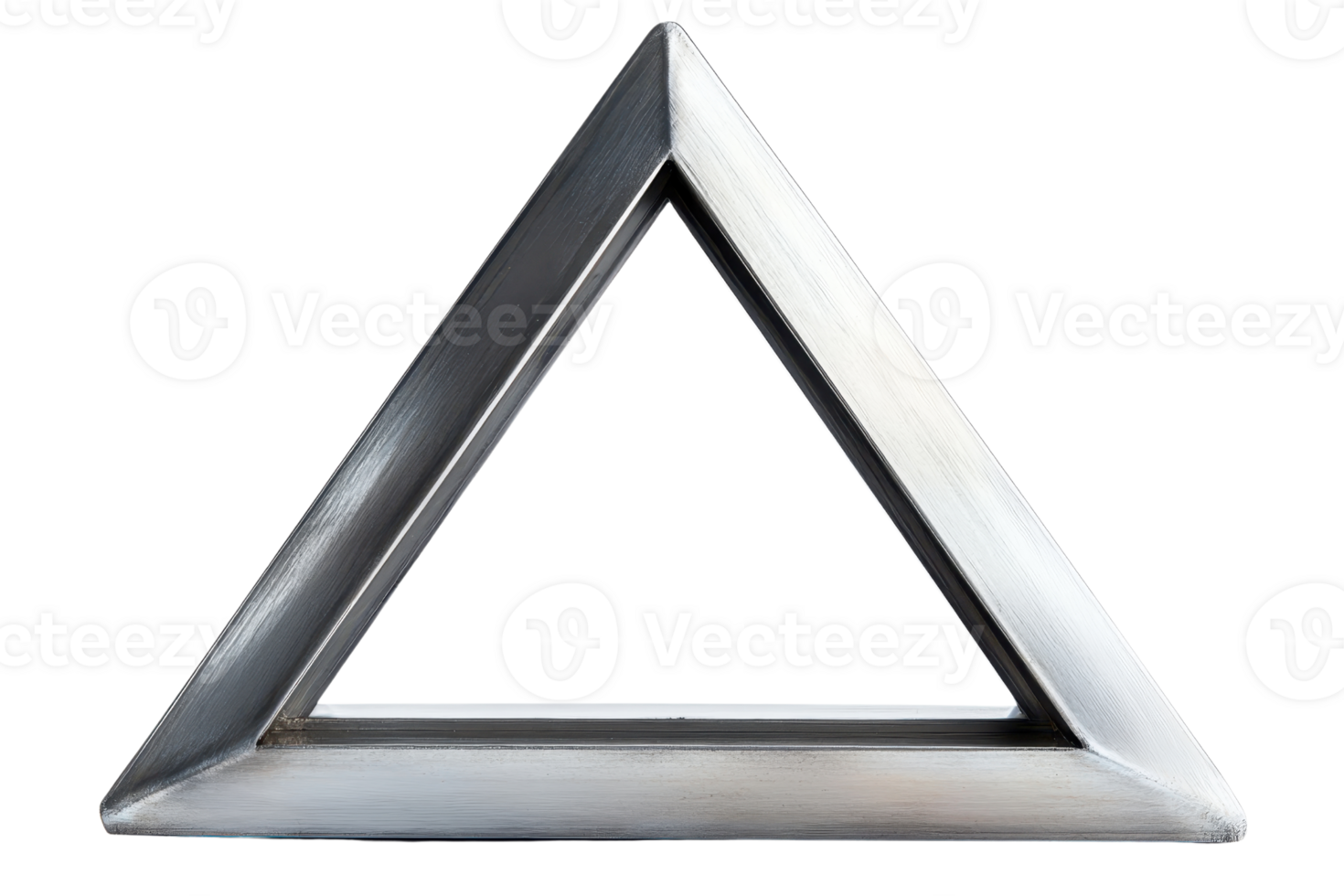 A Sleek Metallic Triangular Frame With Sharp Angles And Reflective Surfaces 54955161 Png