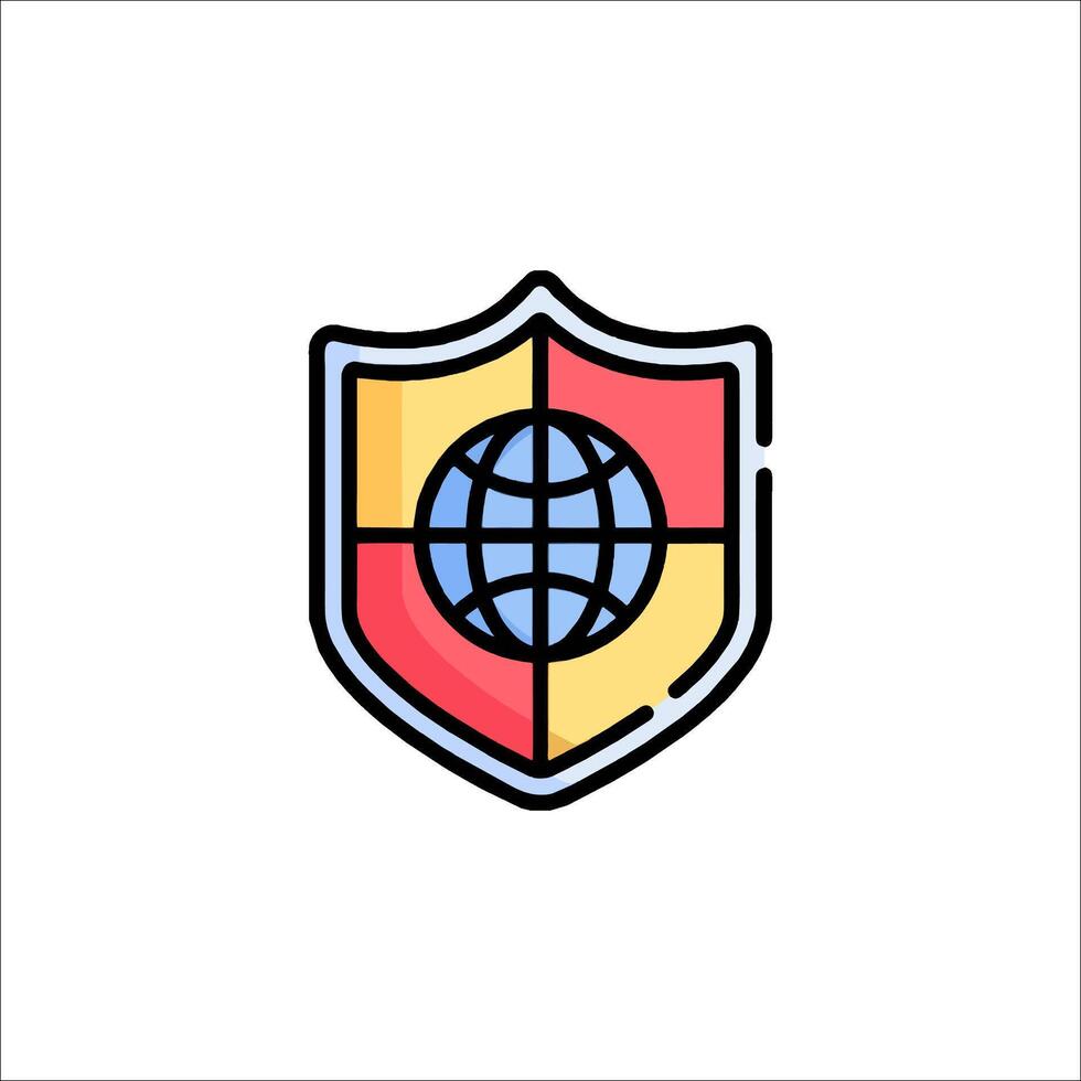 World shield icon illustration 54976036 Vector Art at Vecteezy