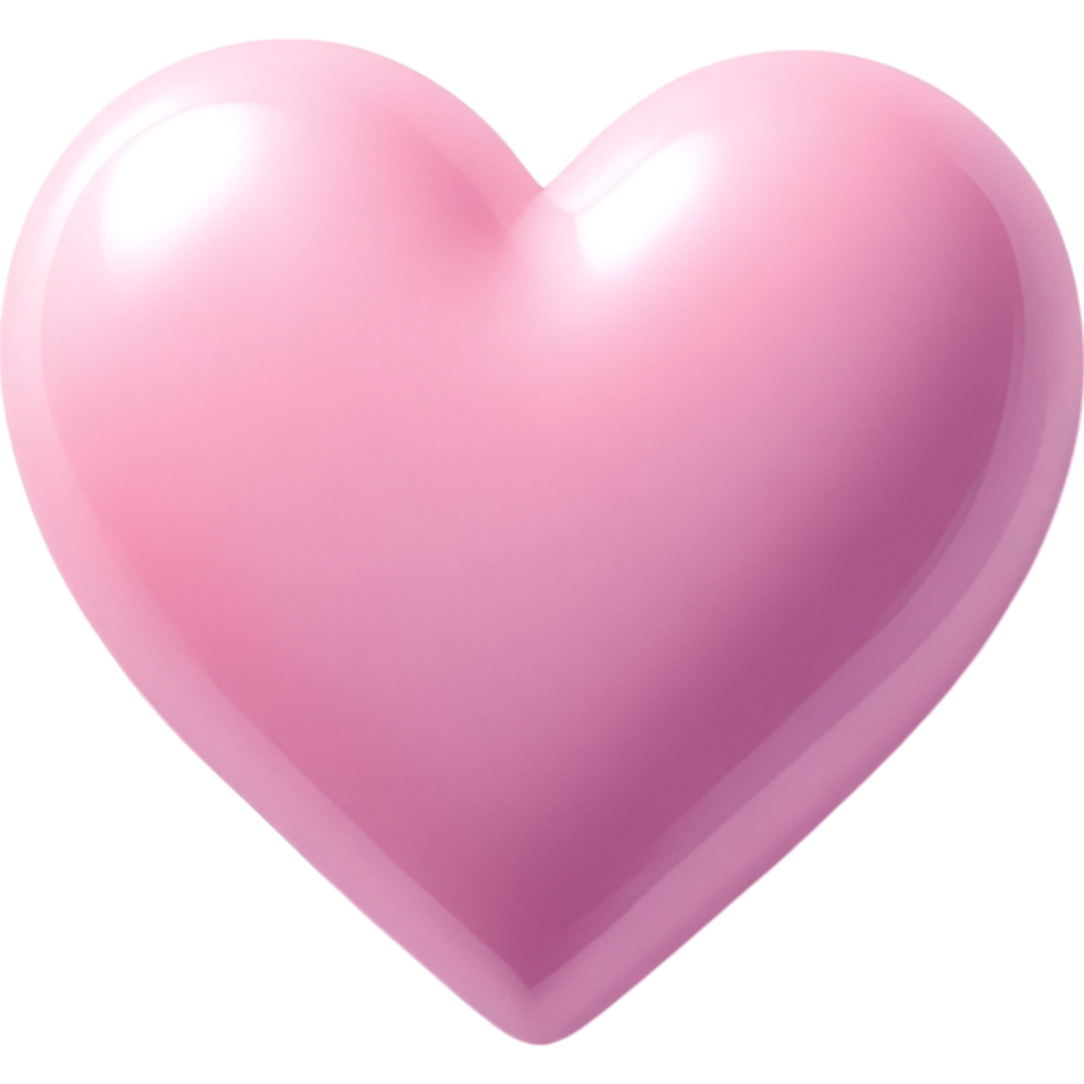 Solid Pink Heart with Smooth Surface and Gentle Curves 54979364 PNG