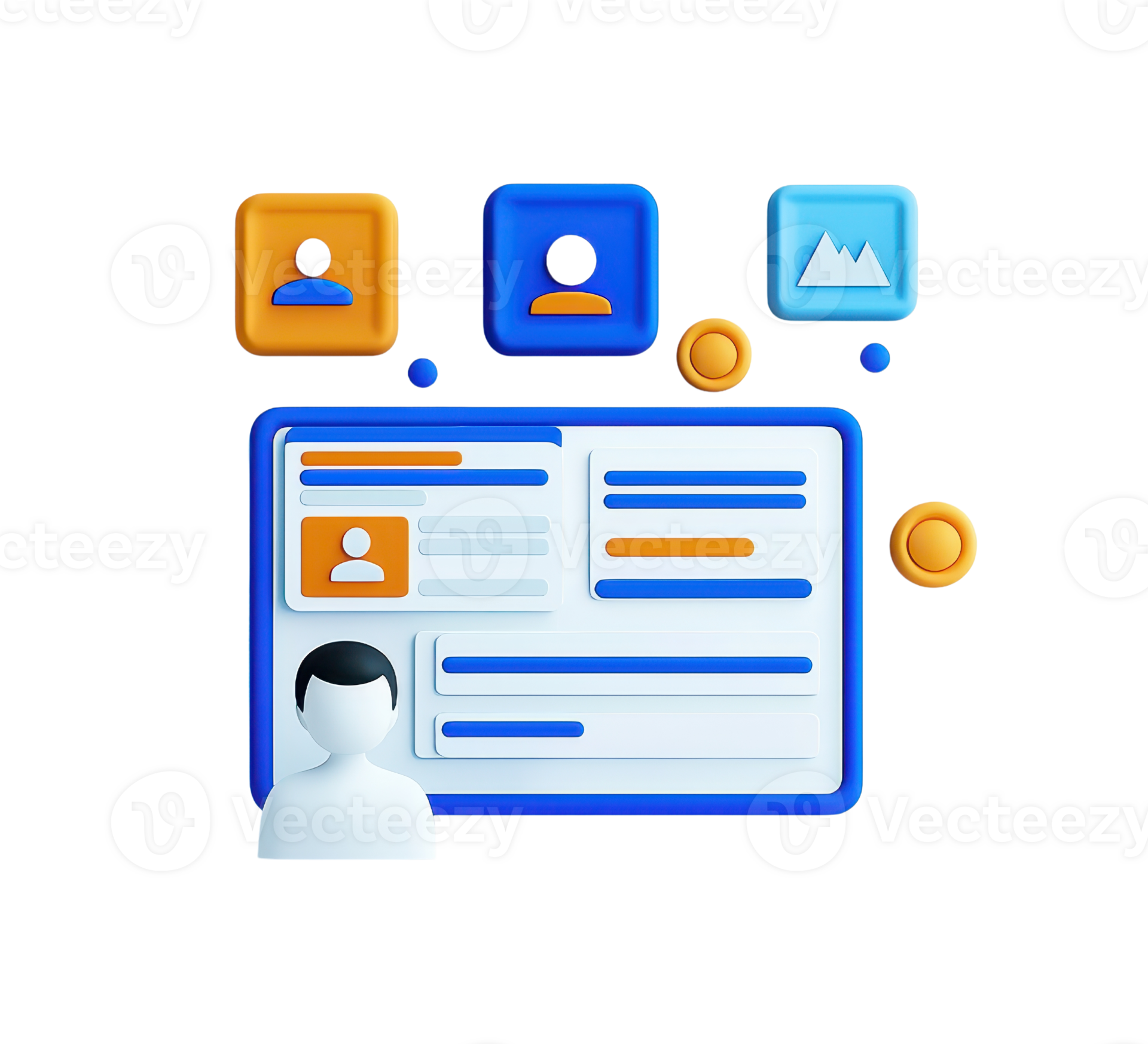 A Digital Profile Interface Featuring User Avatars A Structured Layout And Interactive